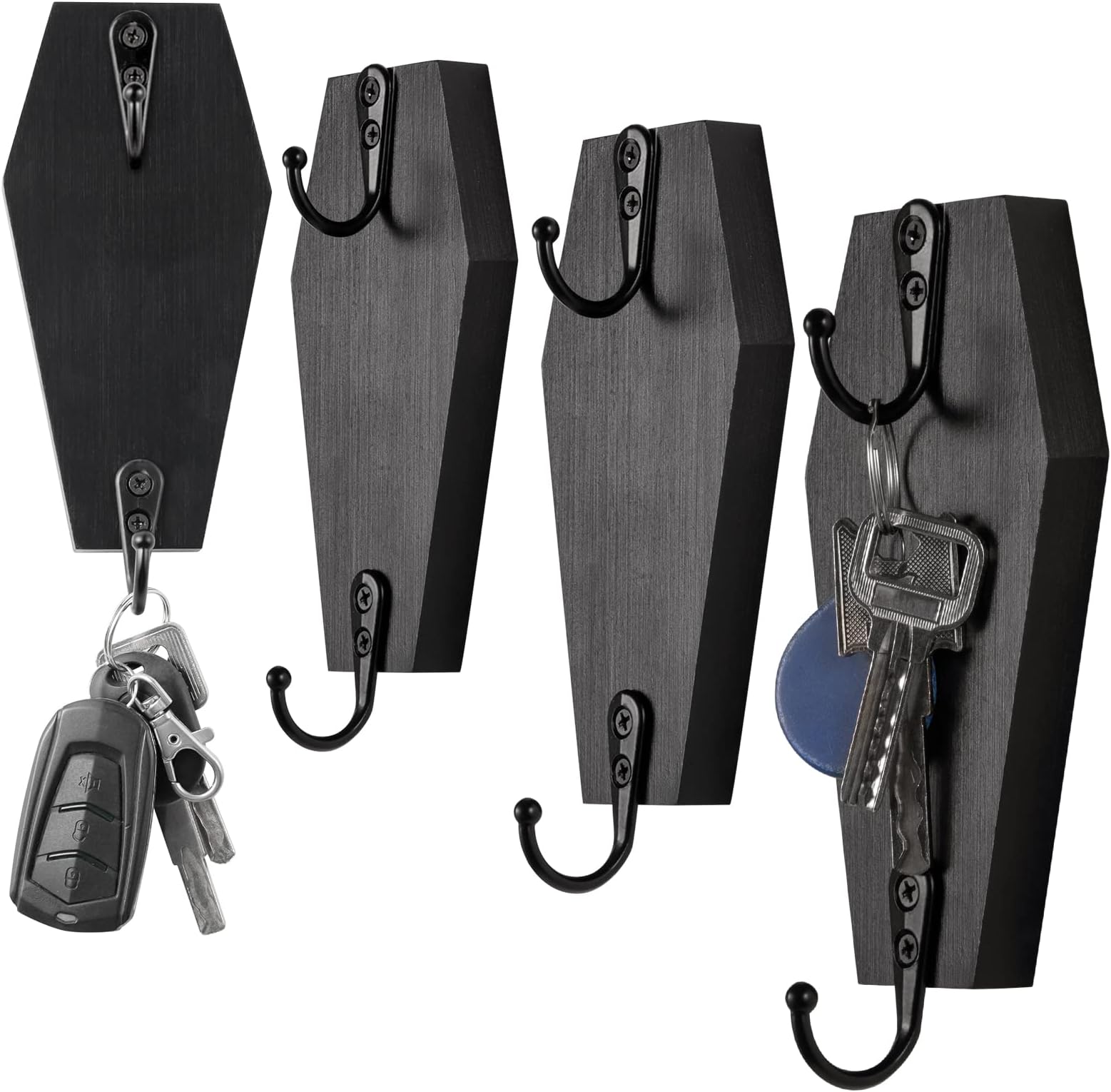 Amazon.com: 4 Pieces Coffin Wall Hook for Keys - Spooky Gothic Home ...