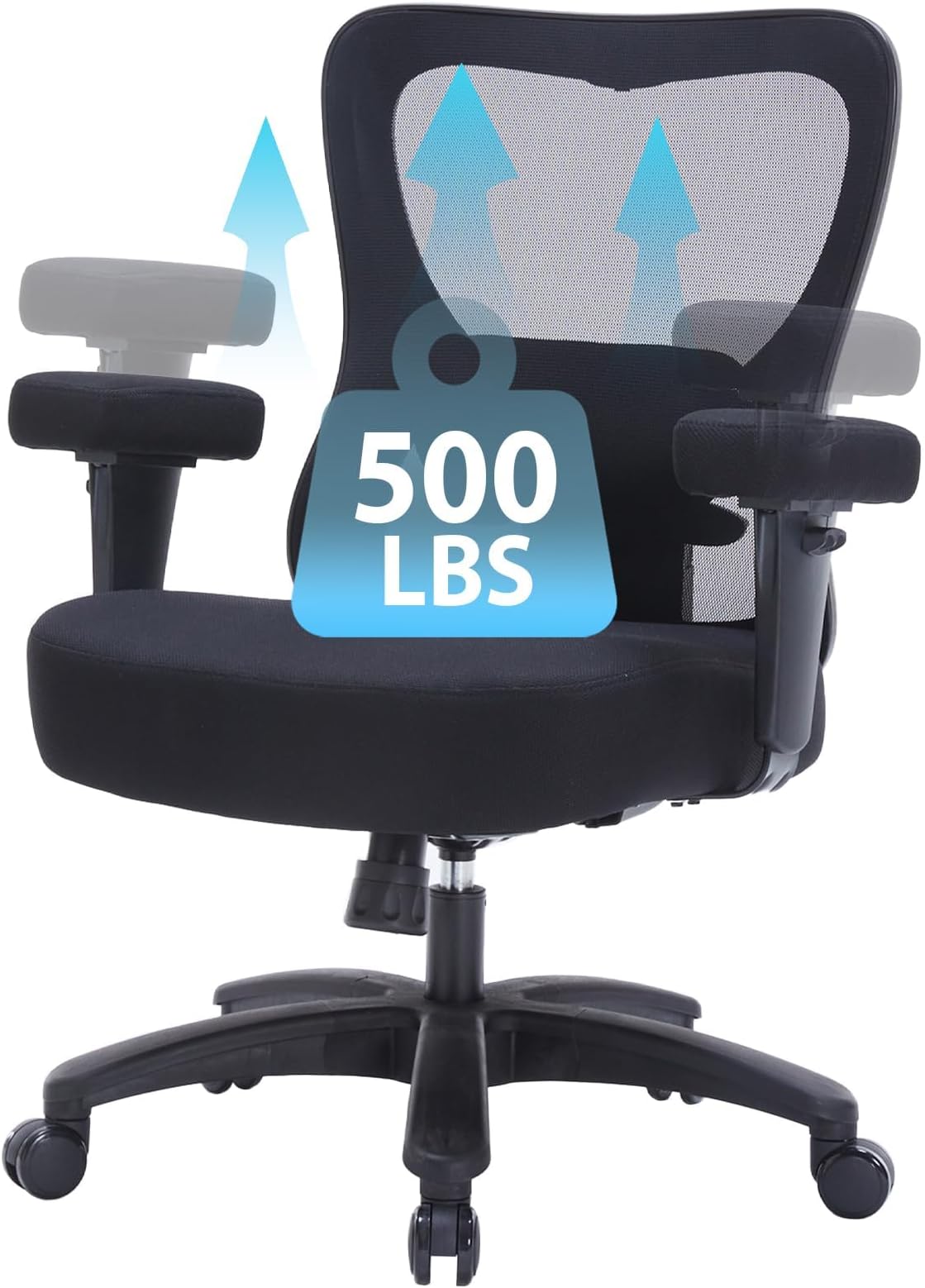 Amazon.com: Big and Tall Ergonomic Office Chair 500LBS,Home Office Desk ...