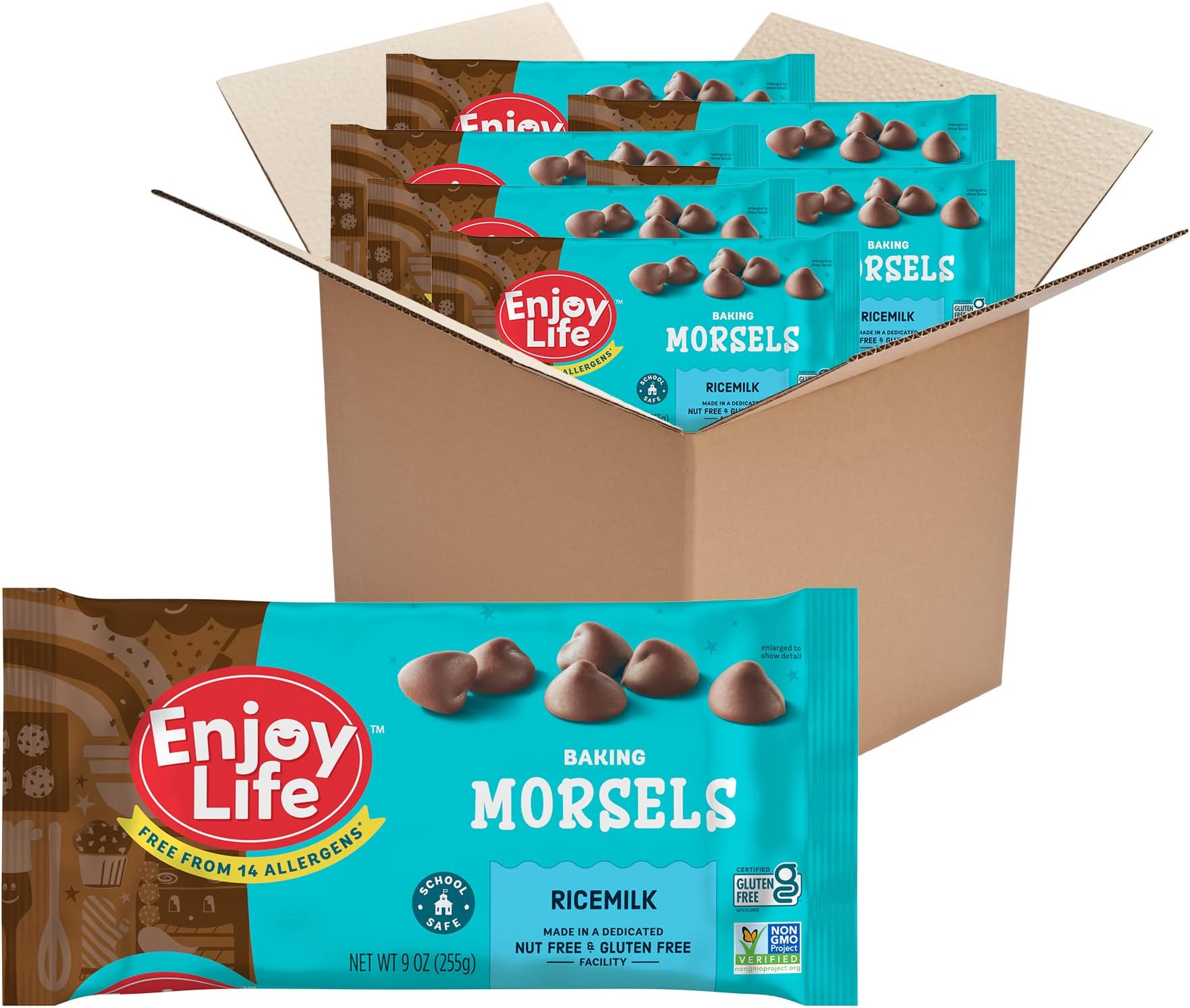 Amazon.com: Enjoy Life Ricemilk Baking Morsels, Milk Chocolate, Soy ...