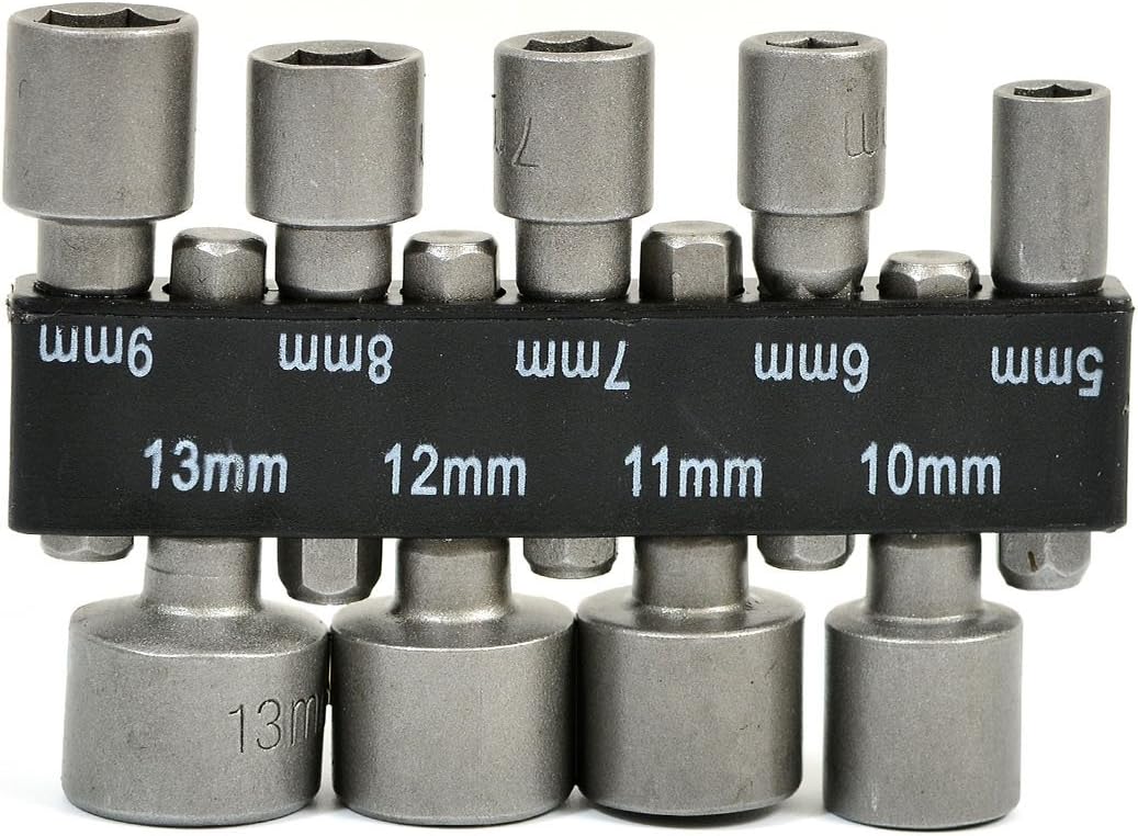 Newkiton 9Pcs/Set Nut Driver Bits Socket Wrench Set Hex Nut Driver ...