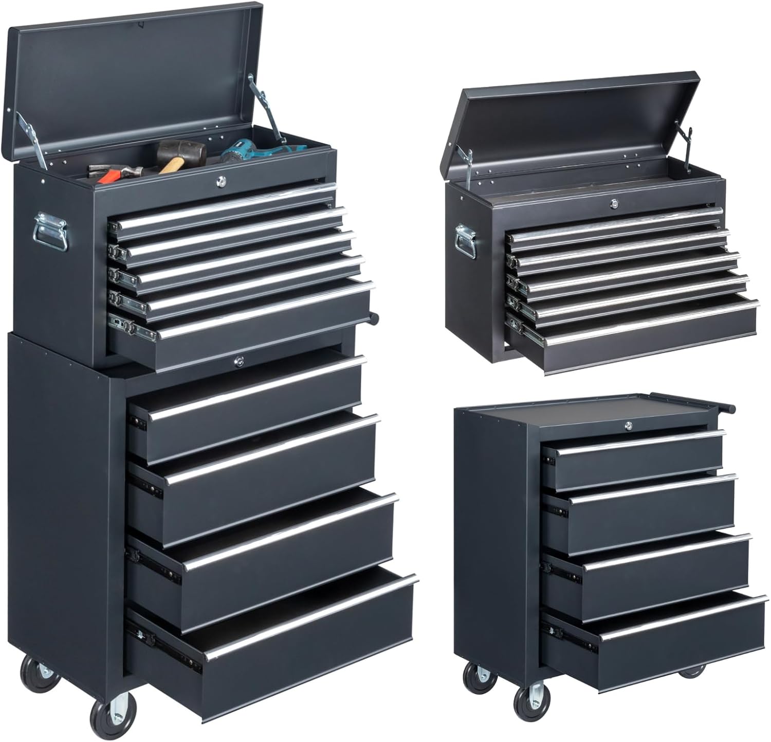 Amazon.com: Winado 9-Drawer Rolling Tool Chest with Wheels & Lock & Key ...
