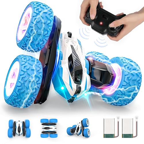 Remote Control Stunt Car Toys-Double Sided 360°Rotating 4WD RC Cars ...