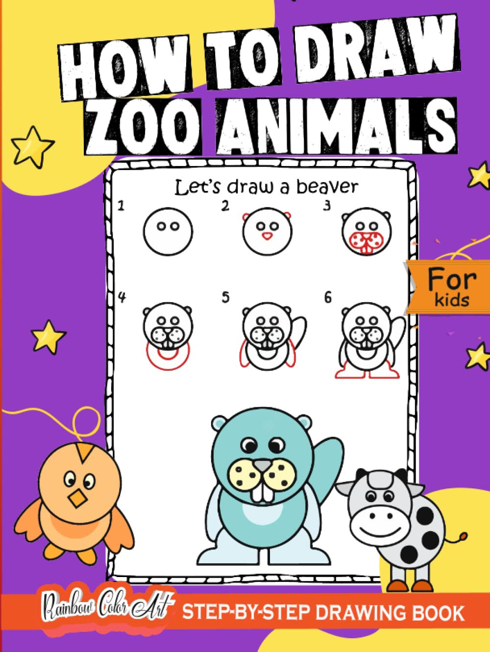 How to Draw Zoo Animals Step-By-Step Drawing Book For Kids: Learn How ...