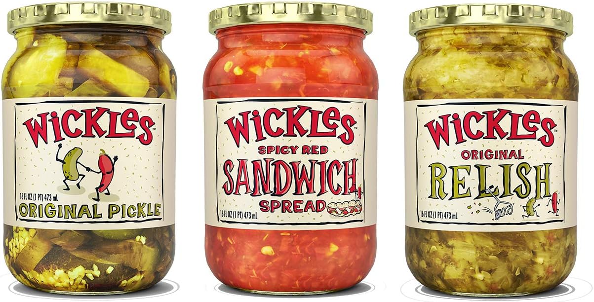 Amazon.com: Wickles Original 3 Pack - Wickles Relish - Wickles Hoagie ...