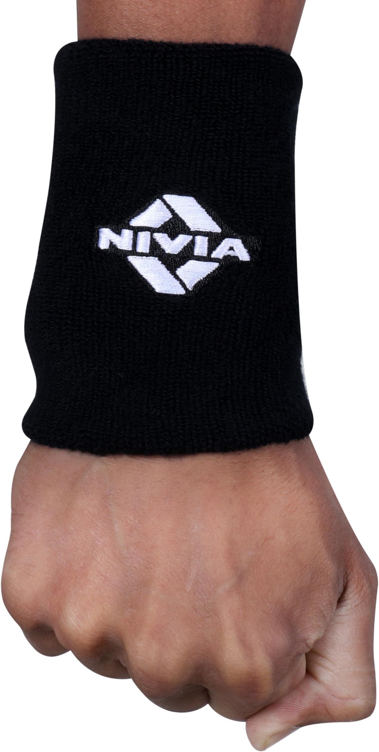 Buy Li-Ning Cotton Wrist Band for Badminton/Tennis Players -(Black) Set ...