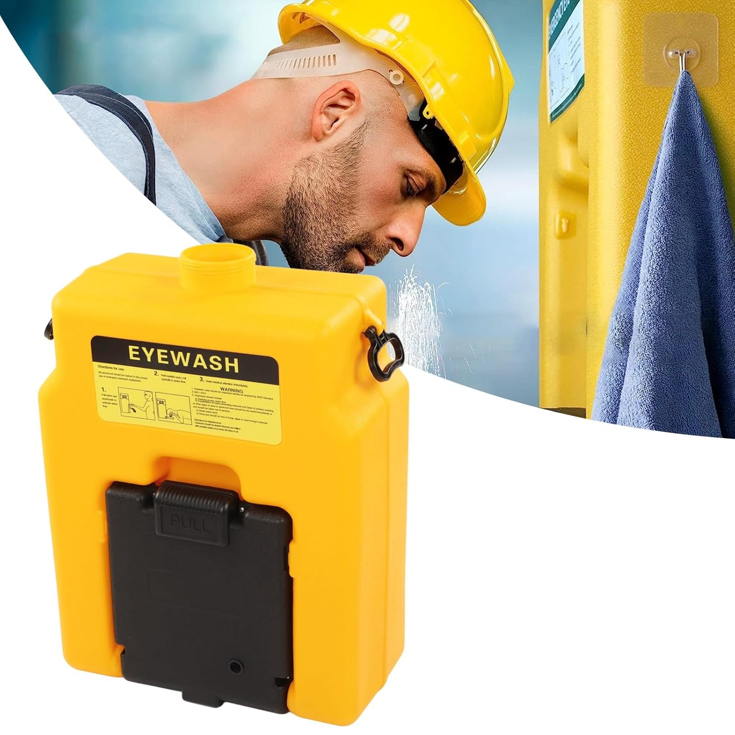 Portable Polyethylene Eye Wash Station Wall Mounted Eye Washer Mobile ...