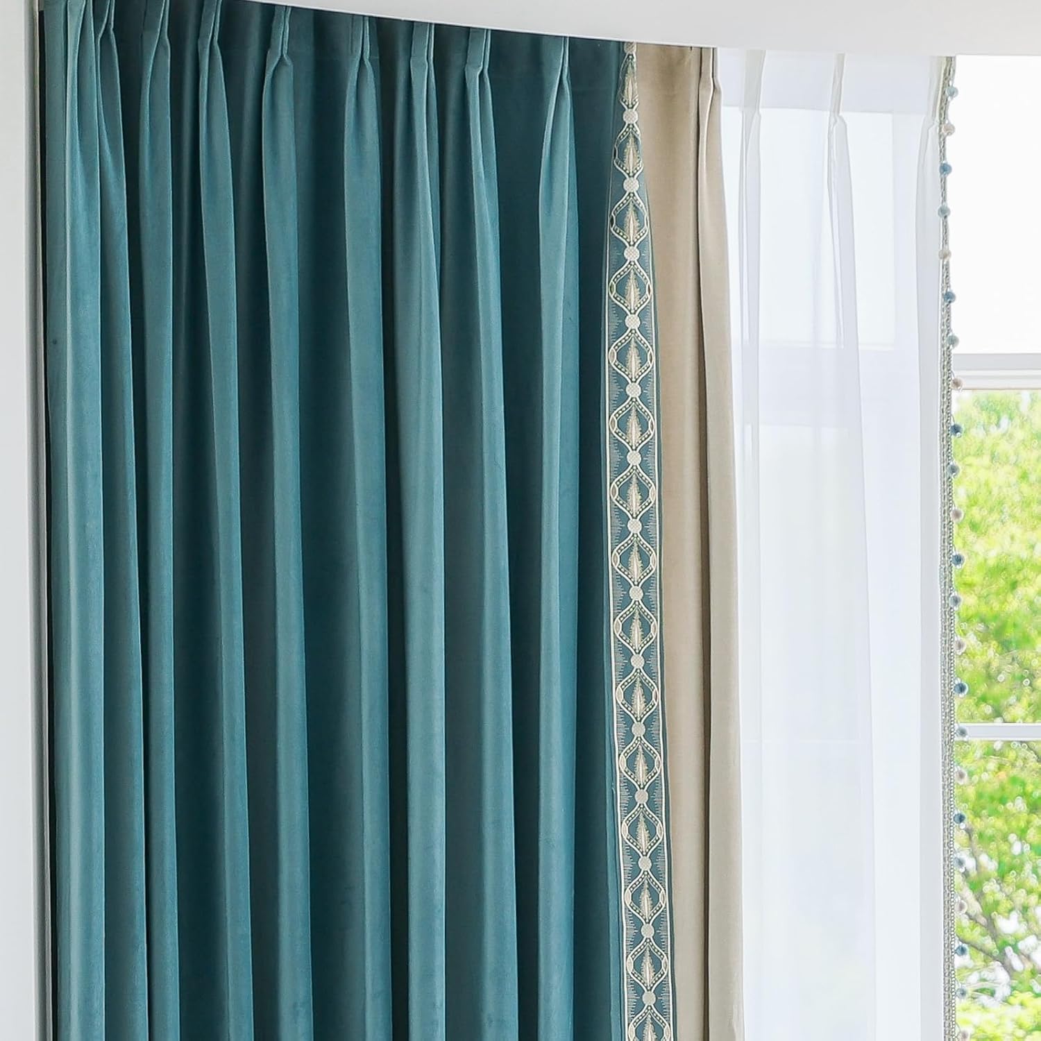 Amazon.com: VisionaryHomeDesign Athena Velvet Curtains, Modern Solid ...