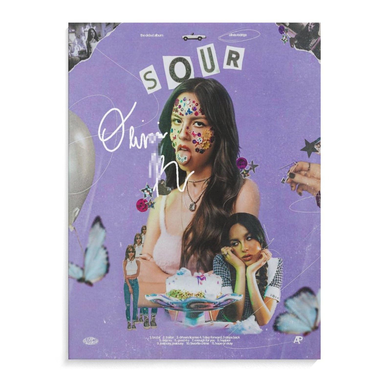 Amazon.com: Canvas Prints Olivia Music Sour Rodrigo Album Cover Signed ...