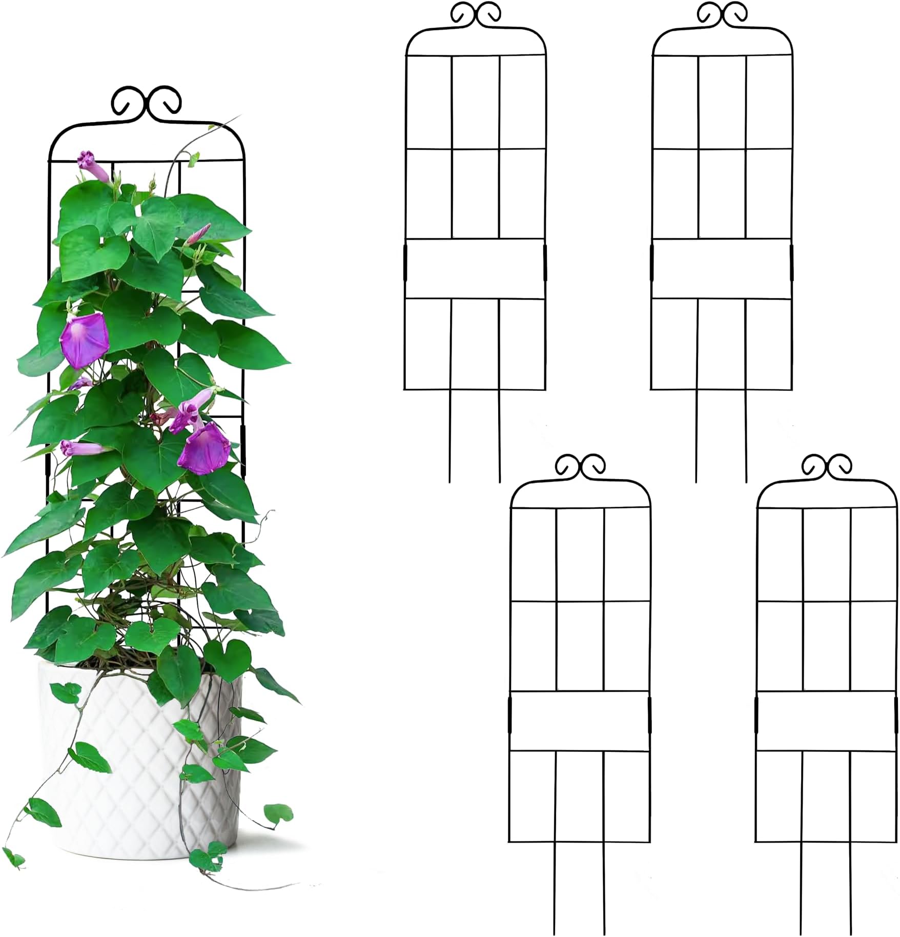 Amazon.com : 4 Pack Plant Supports, 32 in Taller Plant Trellis for ...