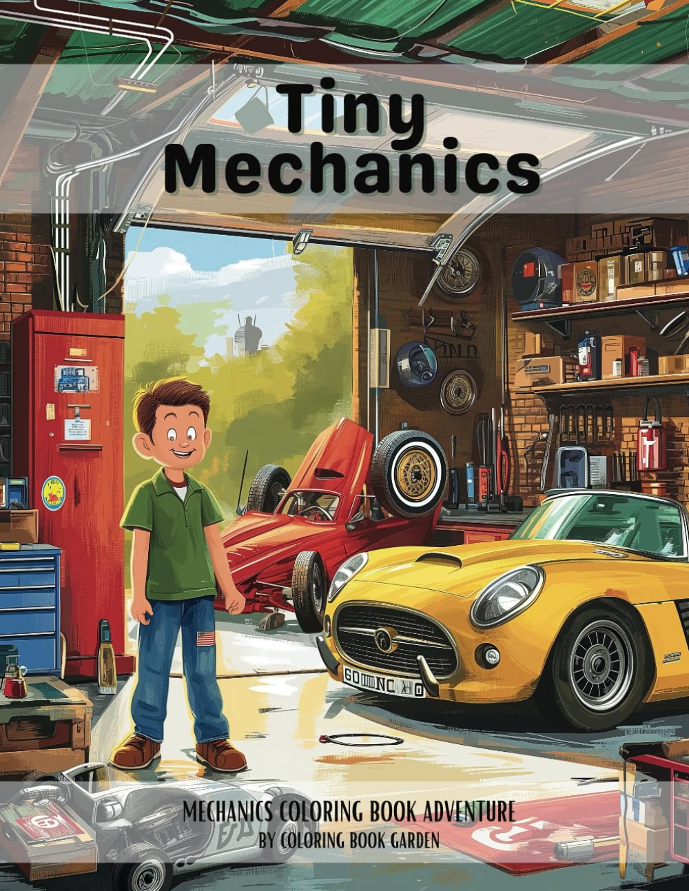Tiny Mechanics: Vehicle Adventure Coloring Book: Color and Learn ...