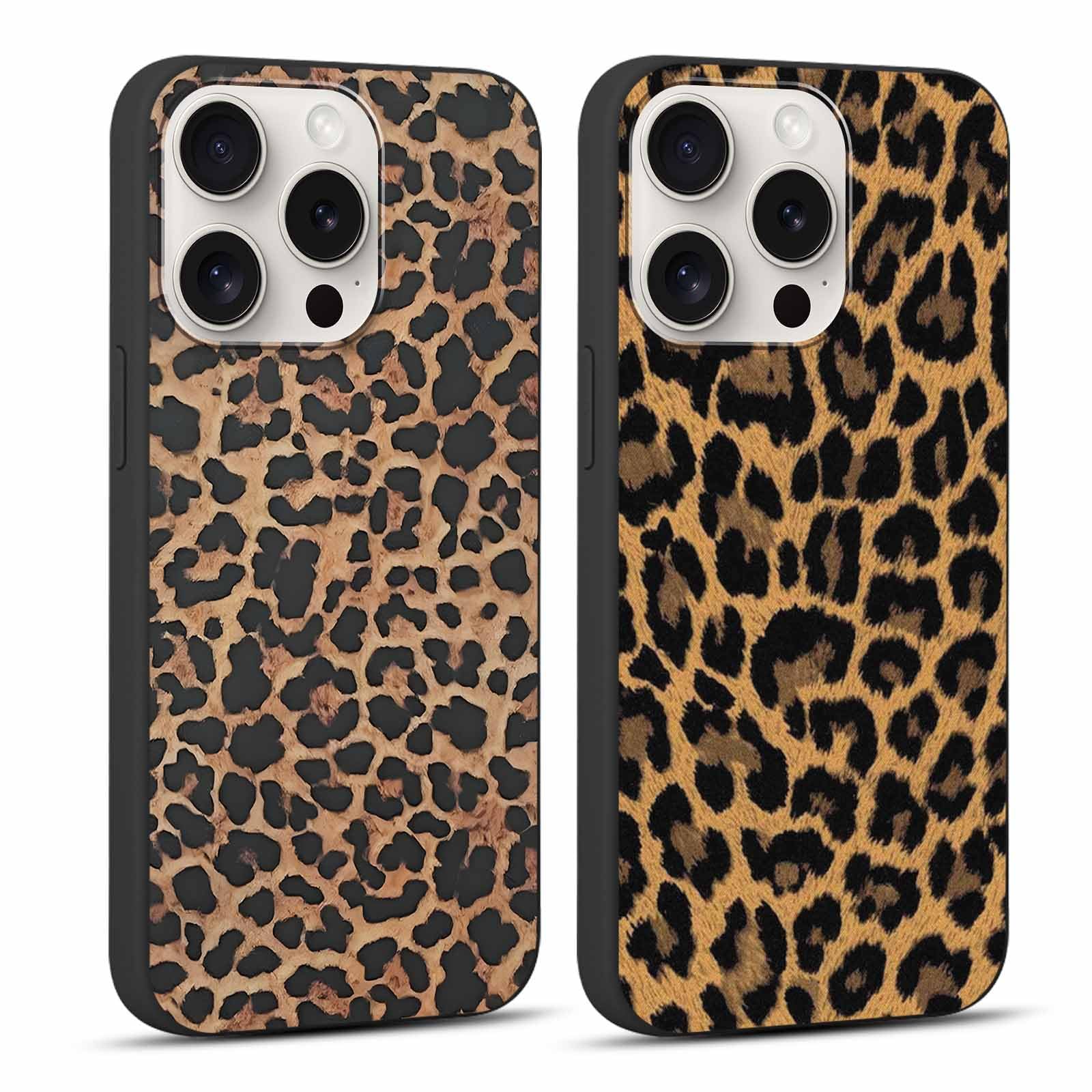 Amazon.com: RUMDEY 2 Pack Cute Cheetah Print for iPhone 16 Pro 6.3" Phone Case, Luxury Leopard ...