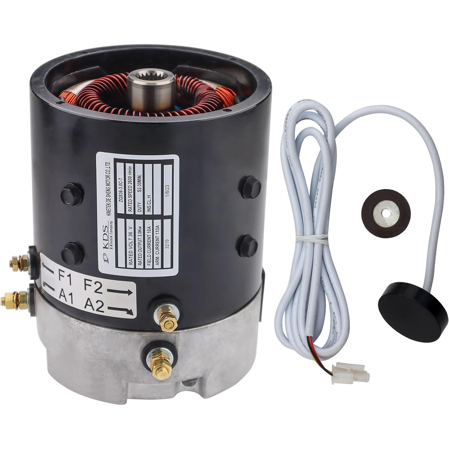 Amazon.com: 73445-G02 DE2-4007 36V Electric Advanced Motor with 73327-G01 EZGO Speed Sensor ...