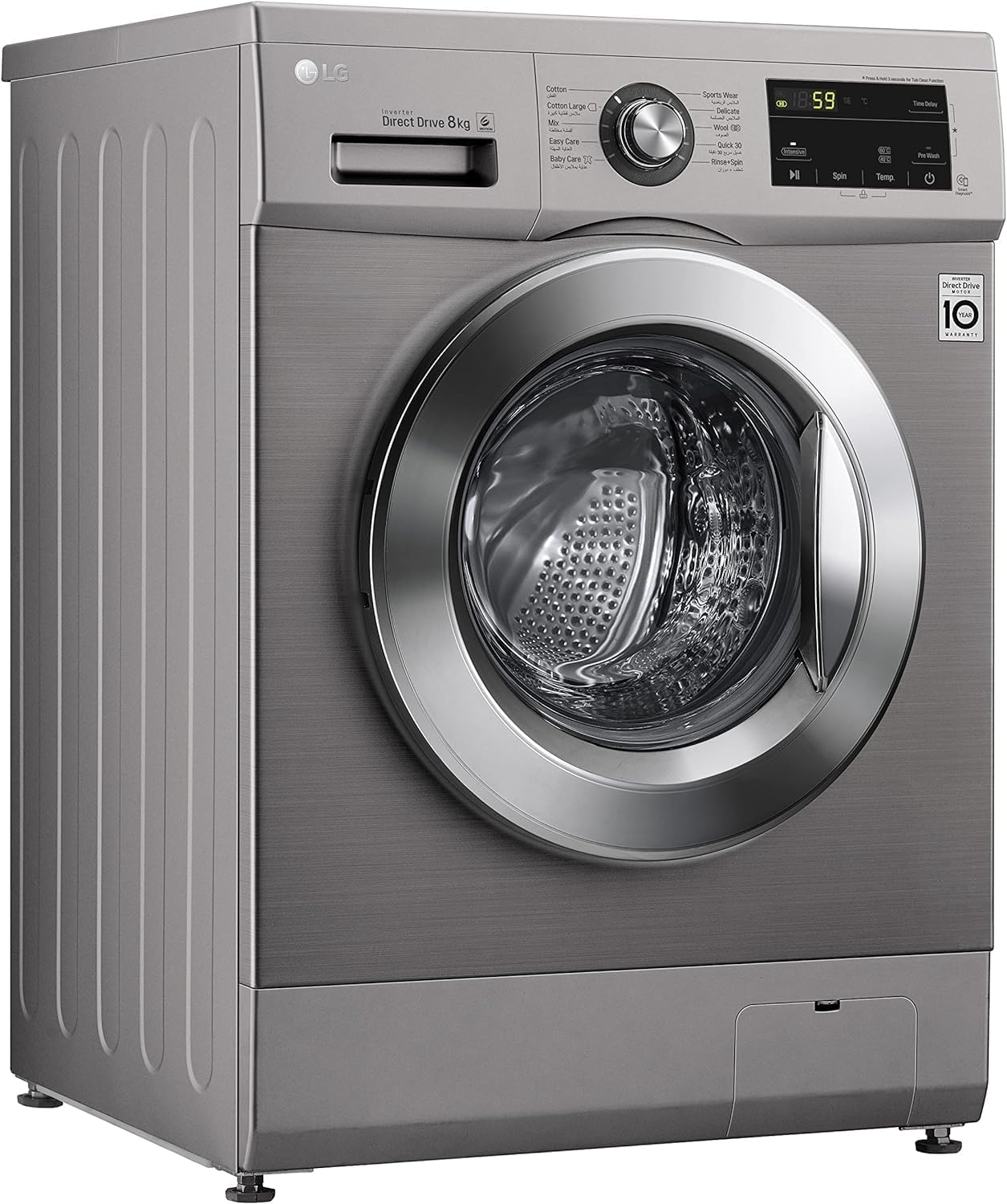 LG Washing Machin, Capacity 8 KG, Front Load With Inverter Direct Drive ...