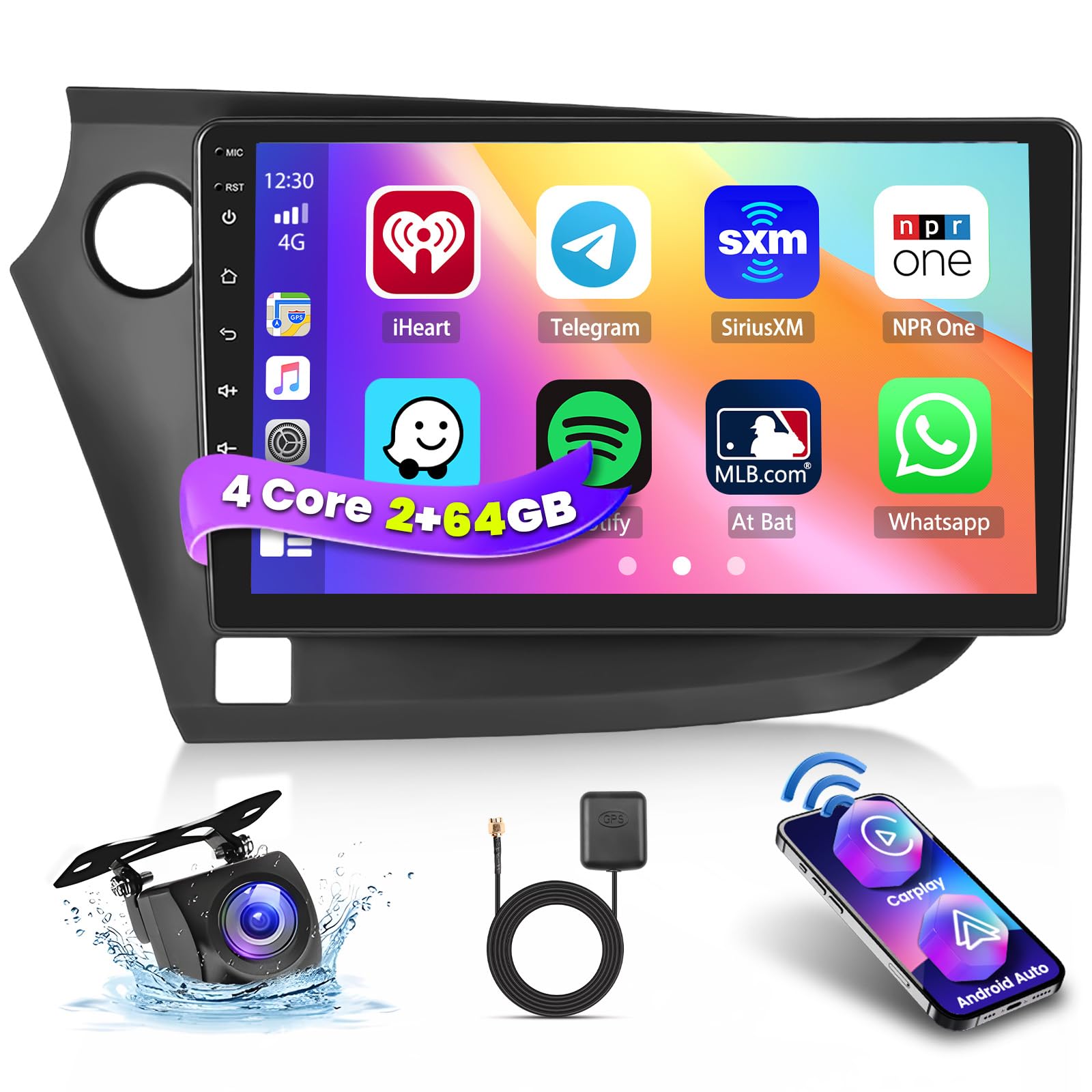 Snapklik.com : 2+64G Radio For Honda Insight 2009 2010 2011 2012 2013 ...
