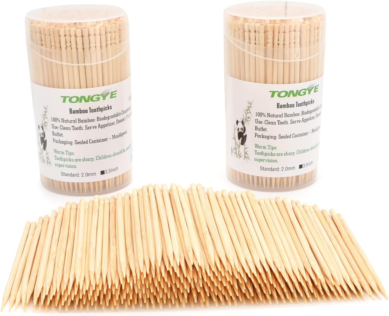 Amazon.com: 680 PCS Bamboo Toothpicks 3.5 inch, Ornate Kokeshi Style ...