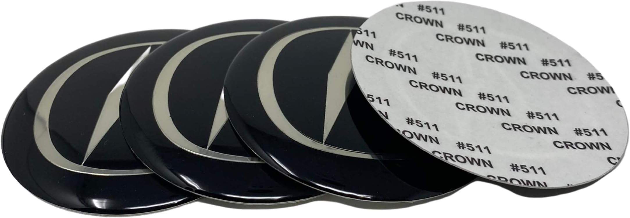 RENGVO - 65mm Hub Cap Stickers For ACURA NSX LX MDX ETC Wheel Center ...