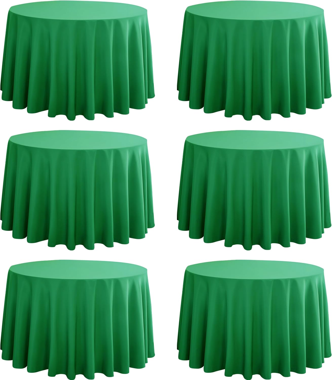 Amazon.com: ZarzaaSik 6-Pack Round 108-inch Forest Green Table Cloths ...