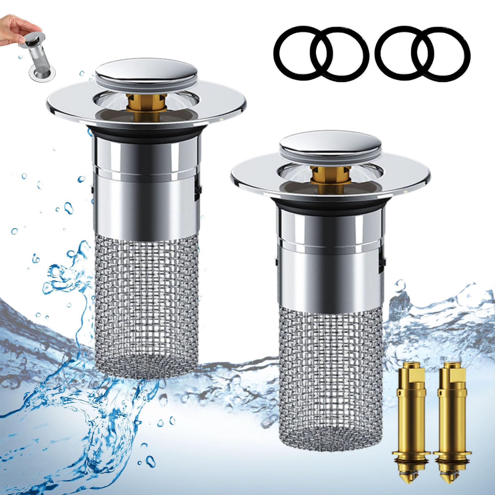 Infinite Drain Plug Filter Bathroom, Stainless Steel Floor Drain Filter ...