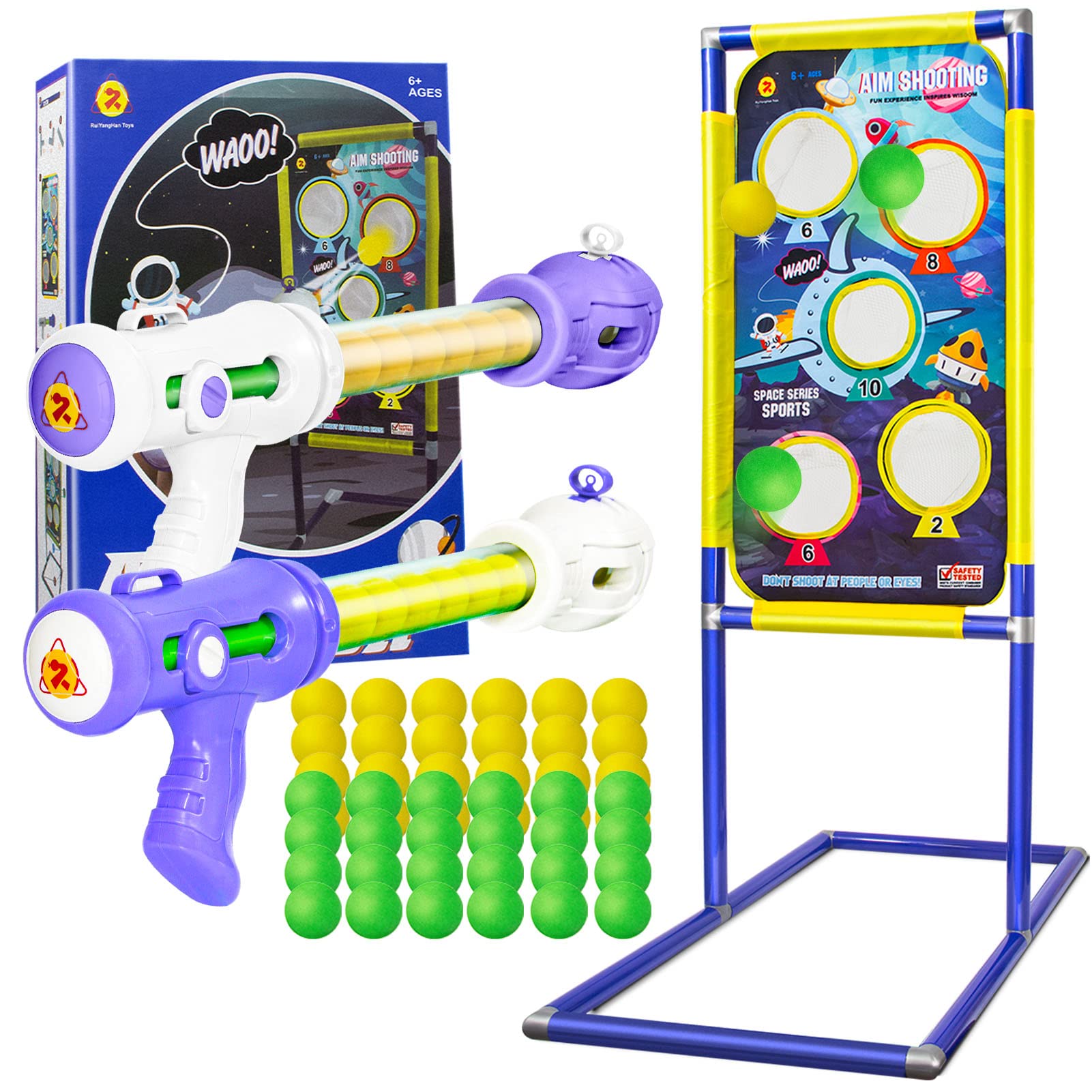 Buy KOVEBBLE Shooting Target with 2pk Foam Ball Popper, Target Stand ...