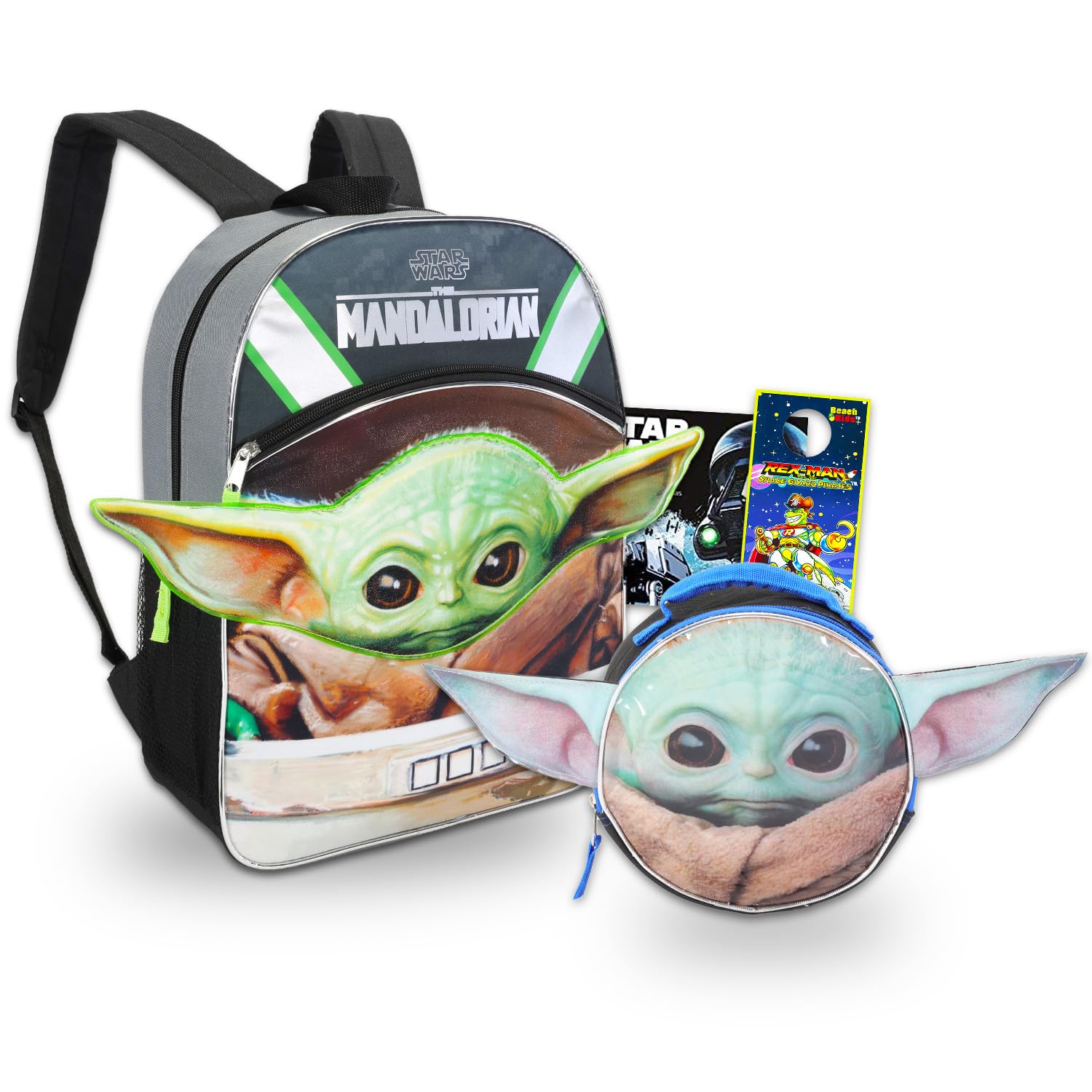 Amazon.com: Baby Yoda Backpack and Lunch Box Set - 16" Star Wars ...
