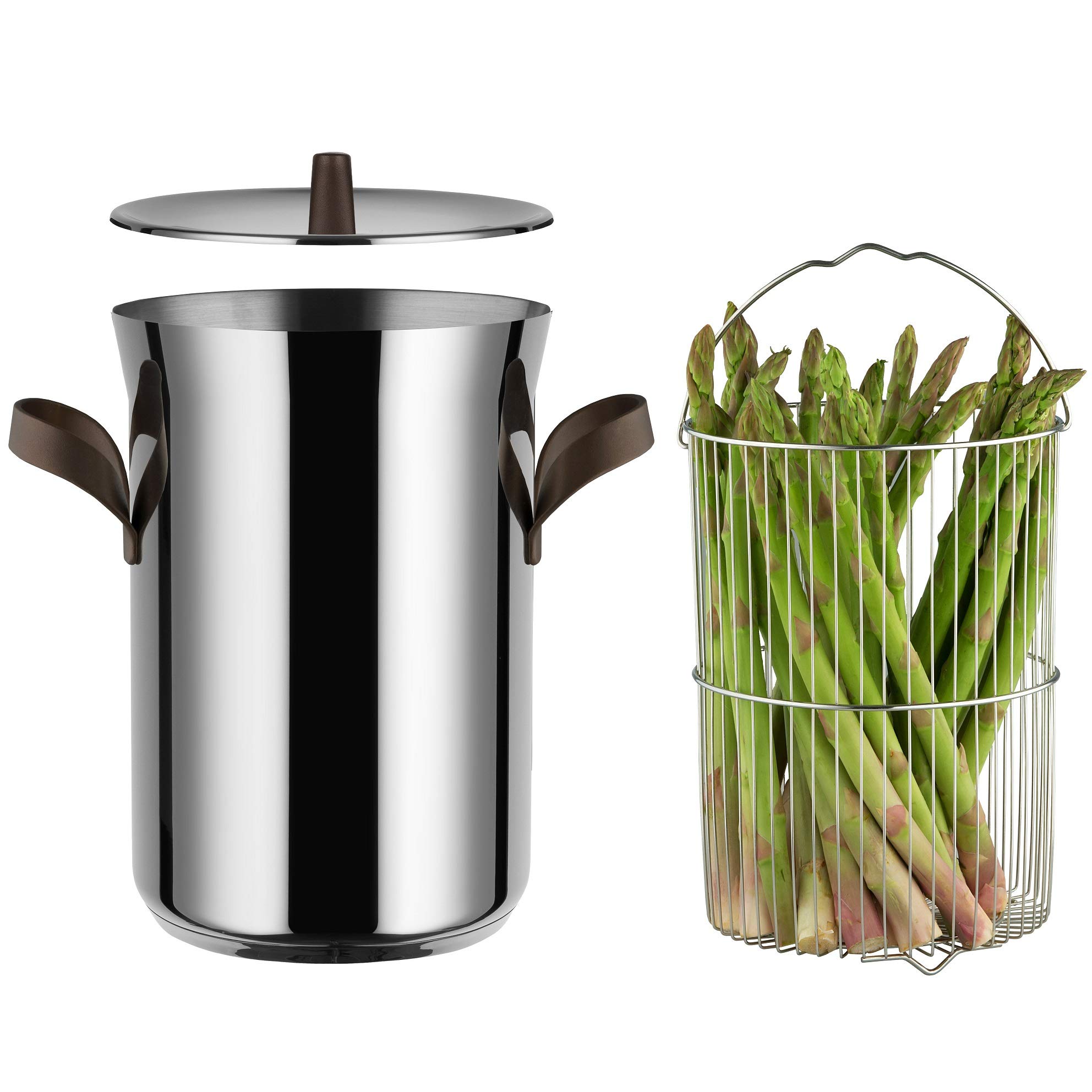 Amazon.com: Alessi PU309 edo Asparagus steamer with basket and lid in ...