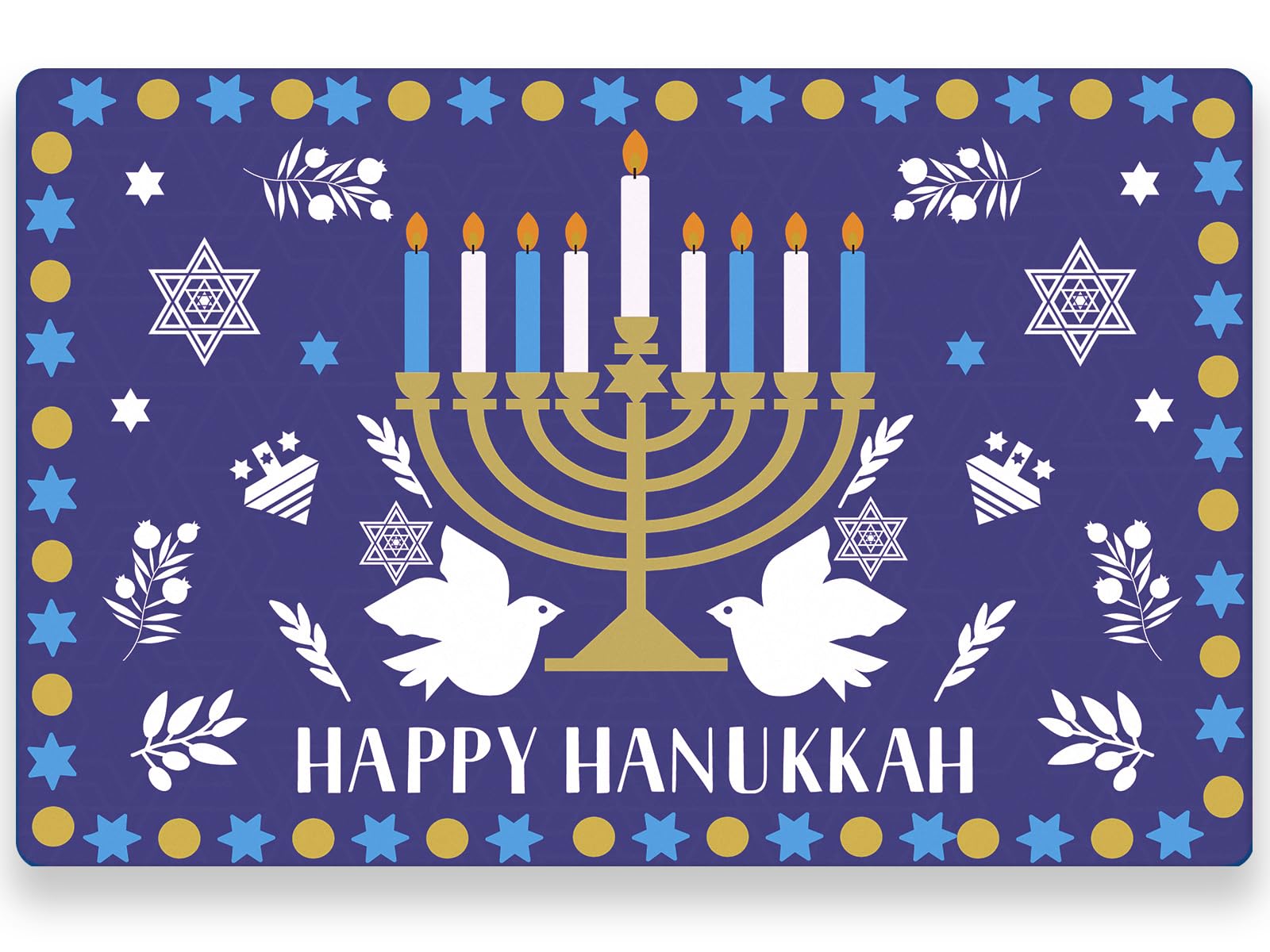Amazon.com: WRAPAHOLIC 50 Sheets Happy Hanukkah Paper Place Mats - 11 x ...
