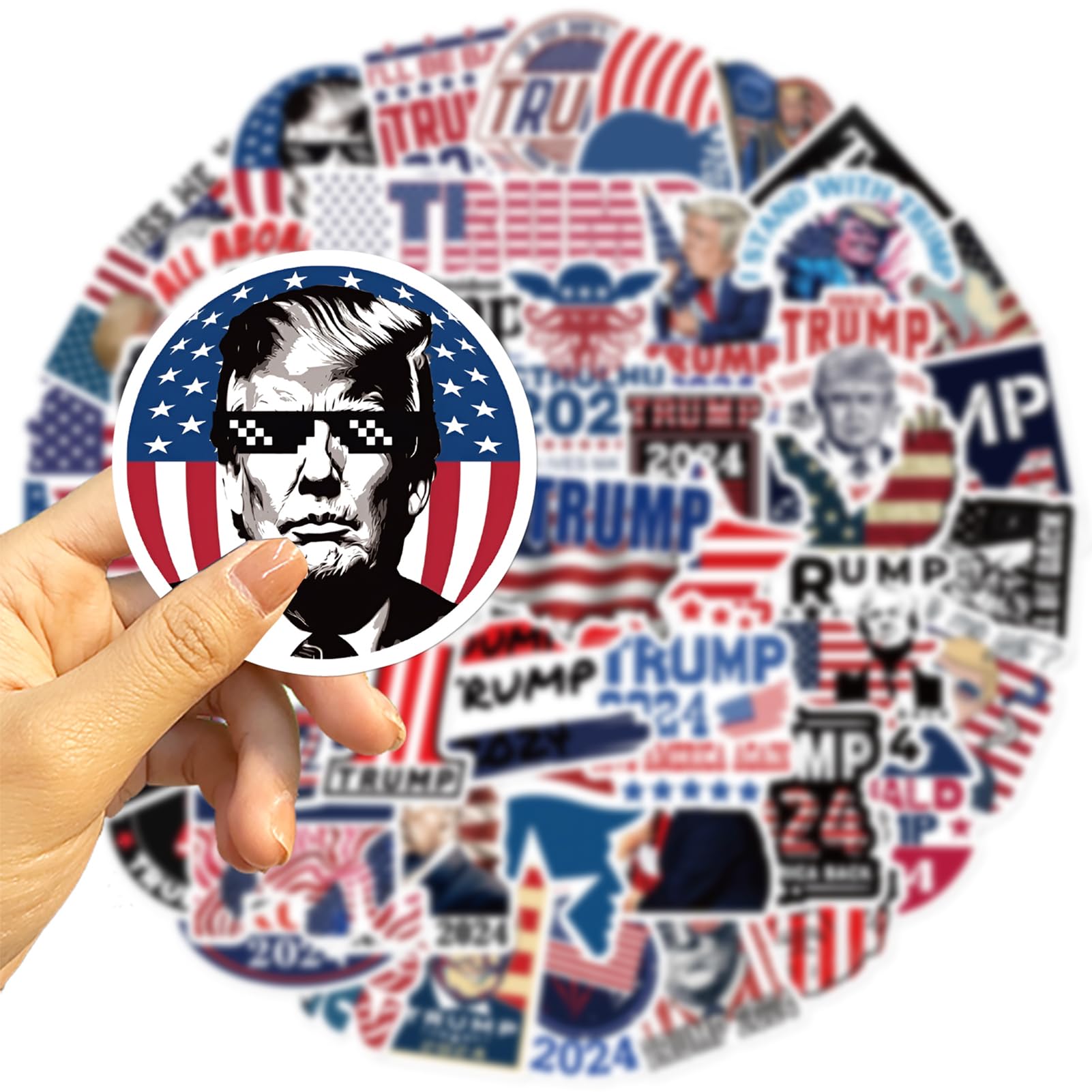 Snapklik.com : 50pcs Donald Trump Stickers, Trump 2024 Stickers USA ...