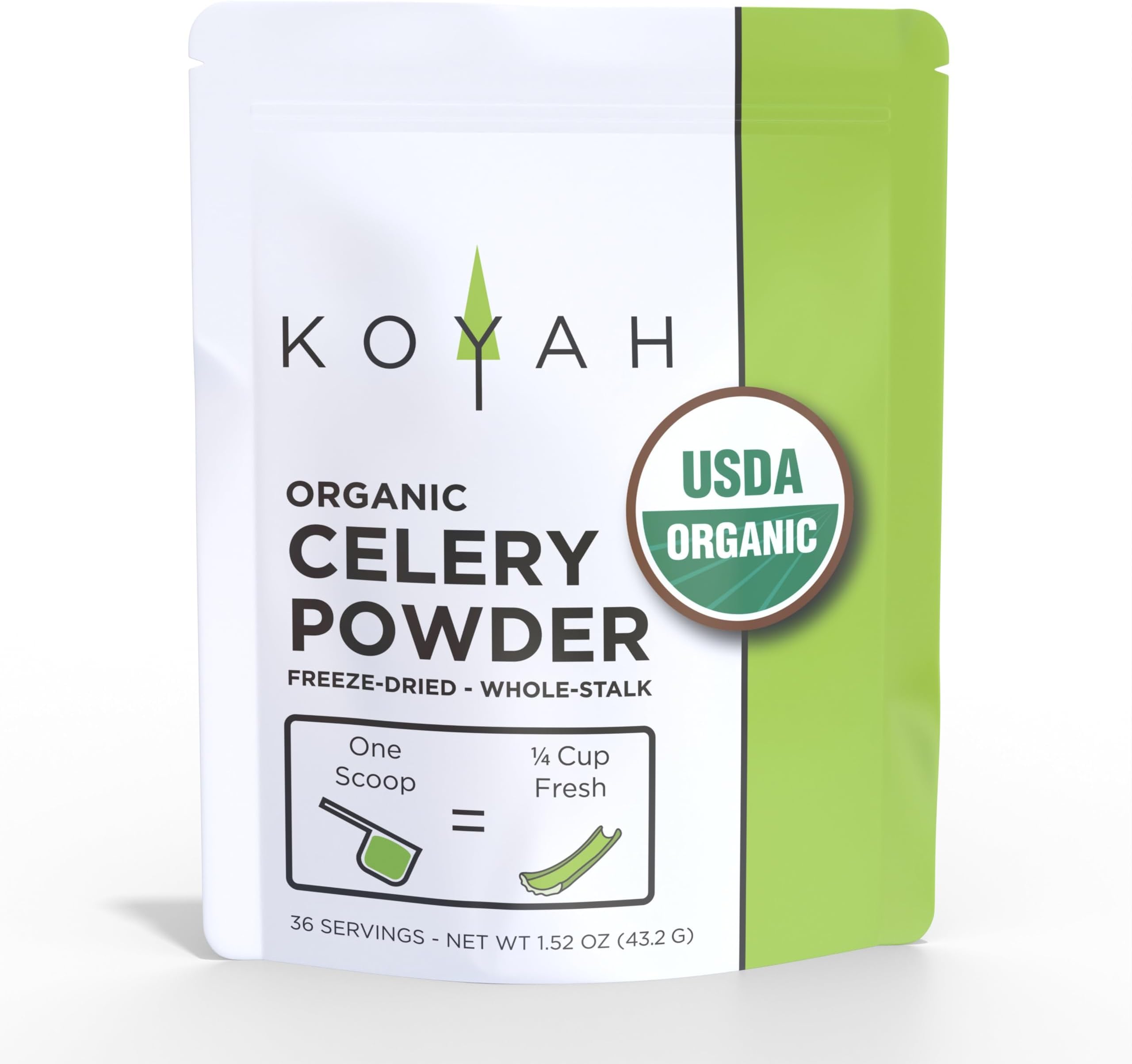 Amazon.com: KOYAH - Organic USA Grown Celery Powder (1 Scoop = 1/4 Cup ...