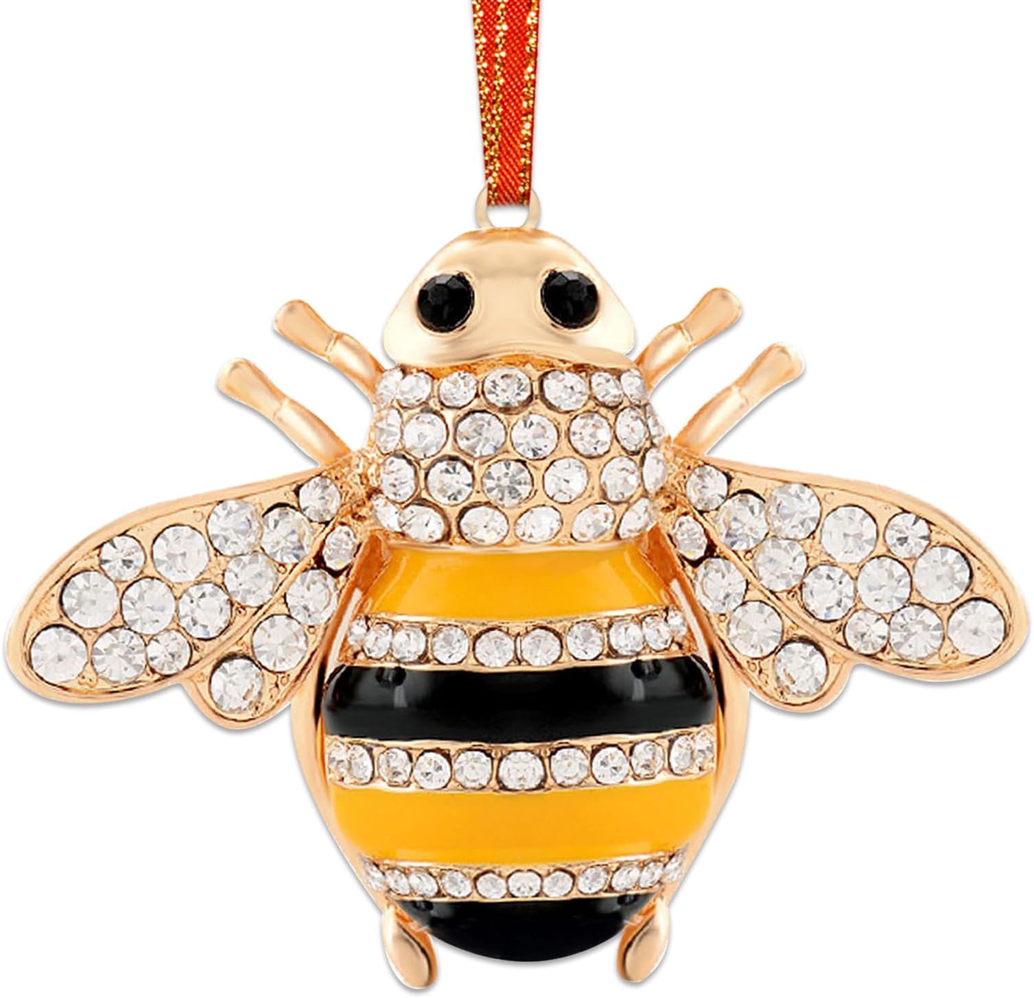 Amazon.com: RAZ Imports 3" Bee Happy Christmas Tree Ornament : Home ...