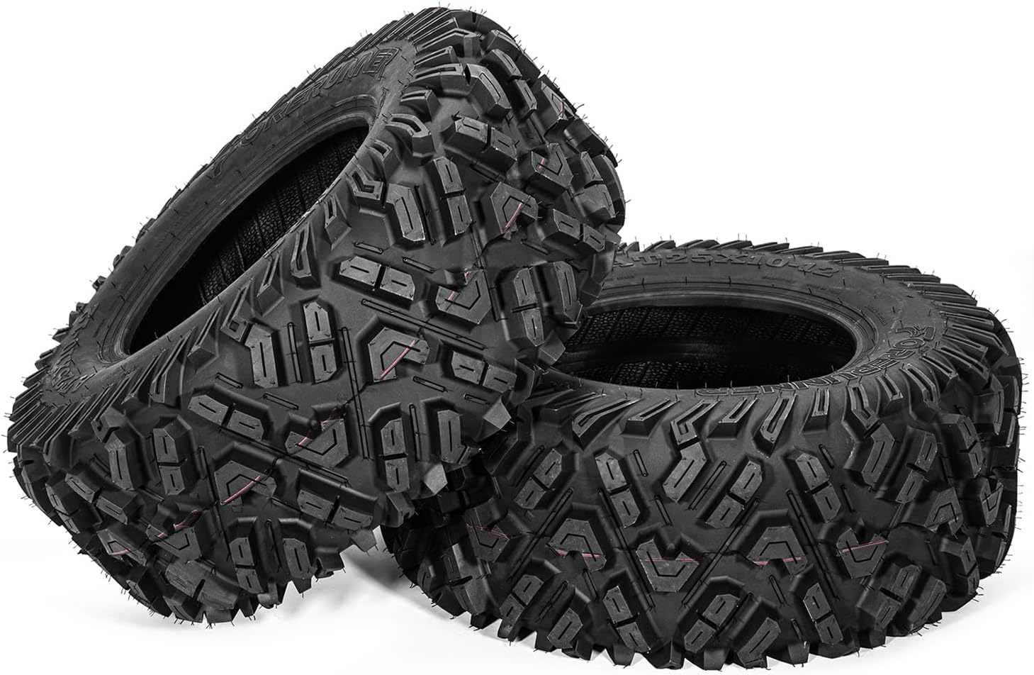 25x8x12 s Set Of 2 25x10-12 25x10x12 ATV UTV Tires Rear All Terrain Off ...