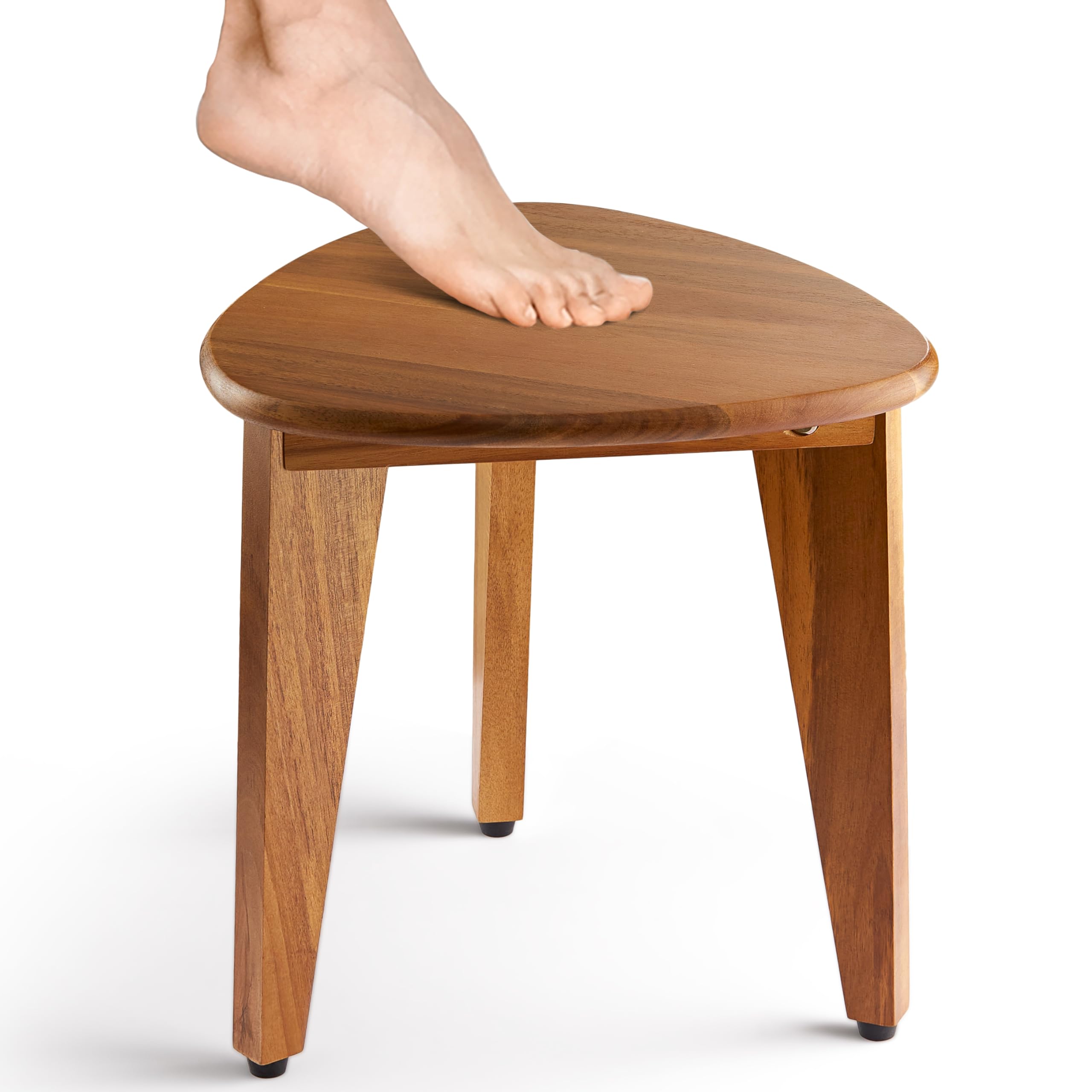 Snapklik.com : BLUEWEST Shower Foot Stool For Shaving Legs, Acacia Wood ...