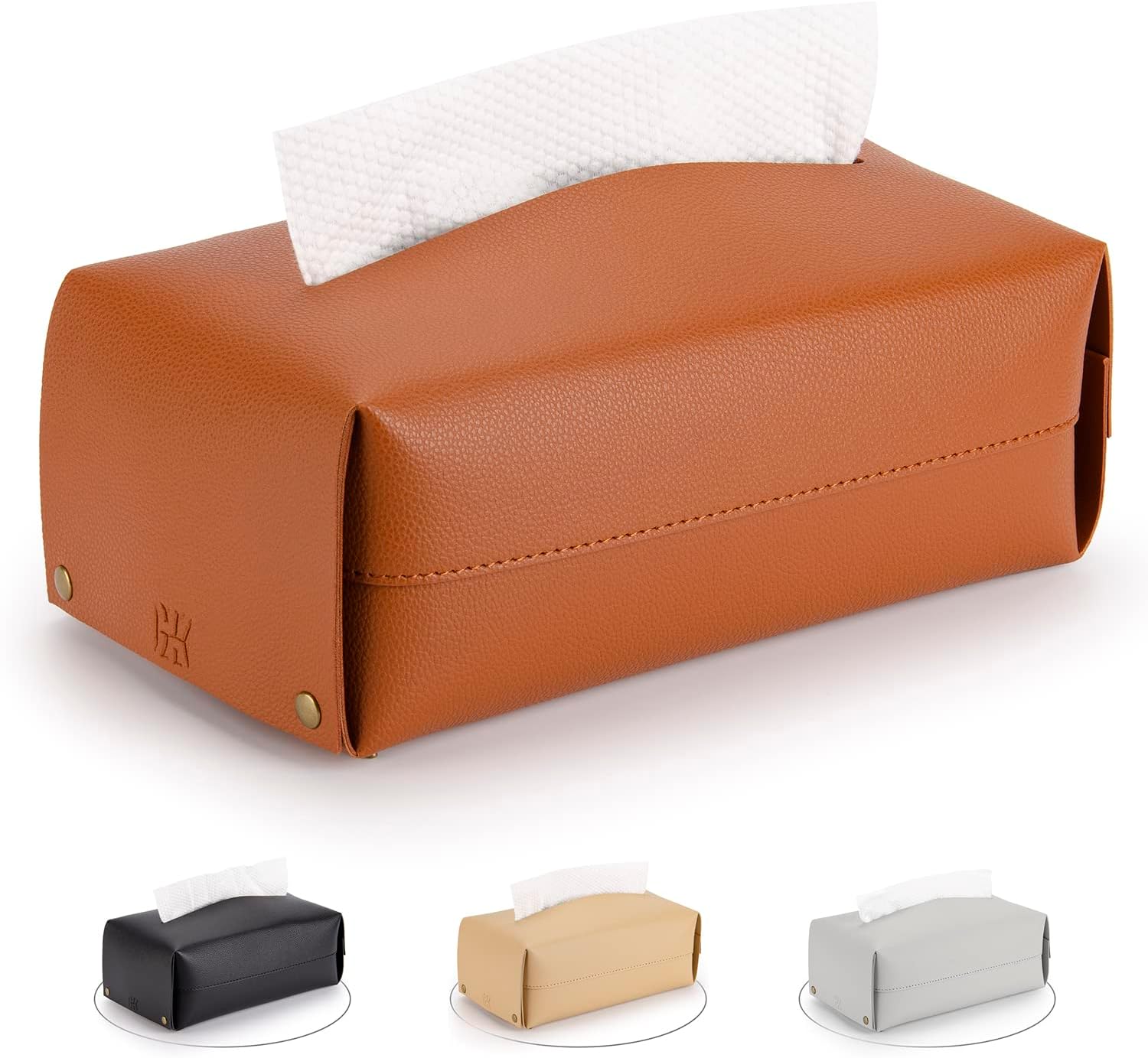 Amazon.com: Agirlvct Tissue Box Cover, Modern PU Leather Rectangular ...