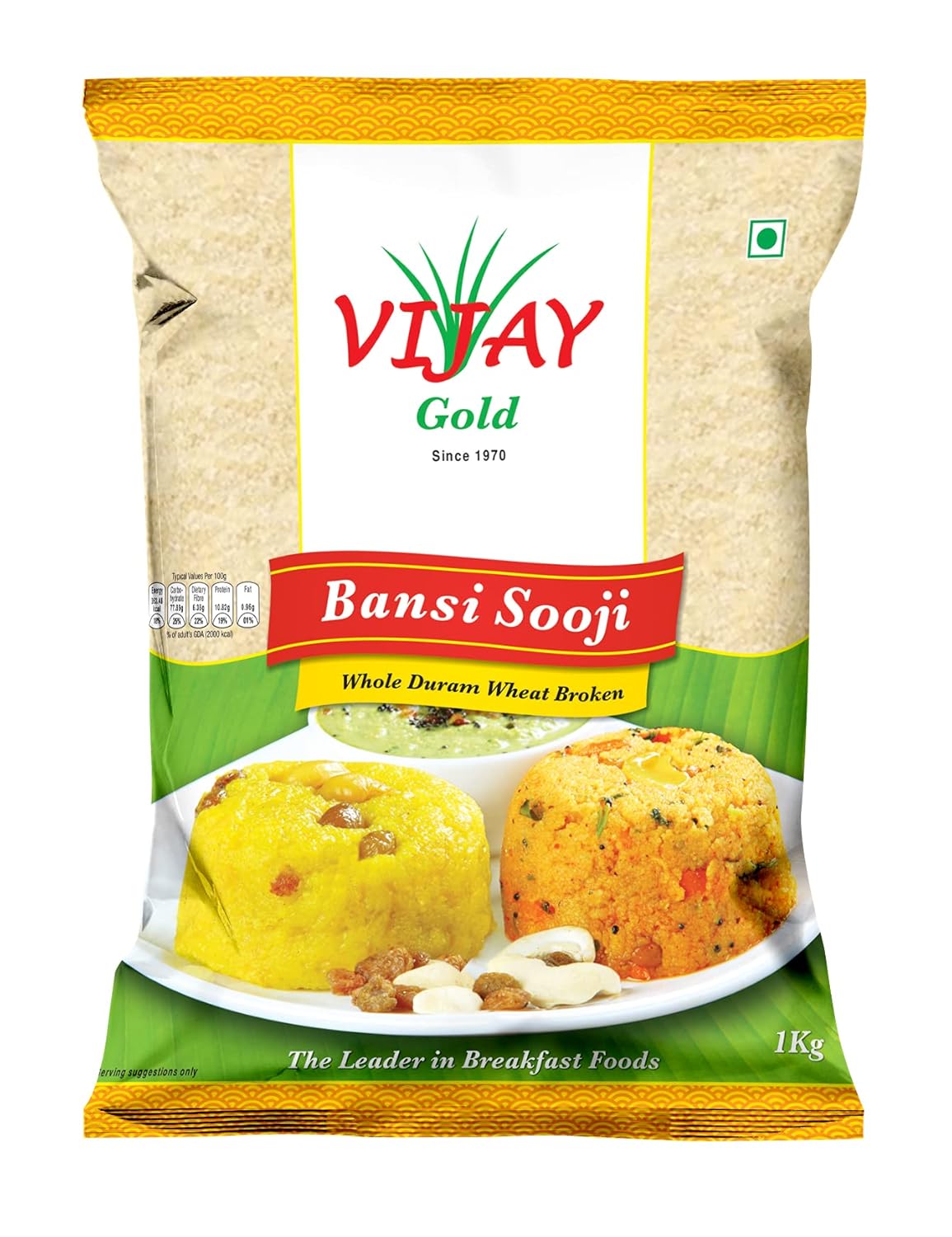 VIJAY Bansi Sooji, Suji, Rawa, 1Kg : Amazon.in: Grocery & Gourmet Foods