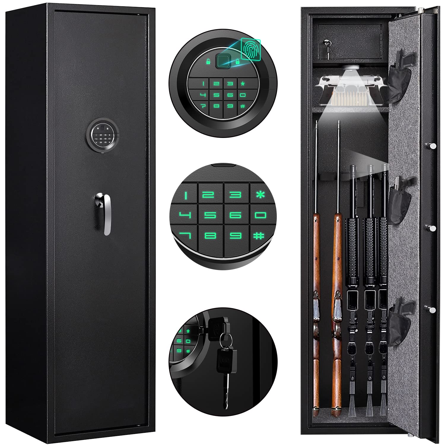 Buy Silkight Biometric Safe , Quick Access Fingerprint Long Safes, 3-5 ...