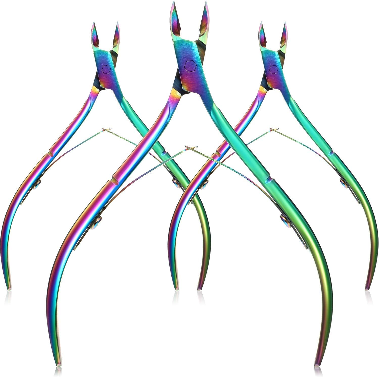 Amazon.com: 8 Pieces Cuticle Nippers Stainless Steel Cuticle Trimmer ...