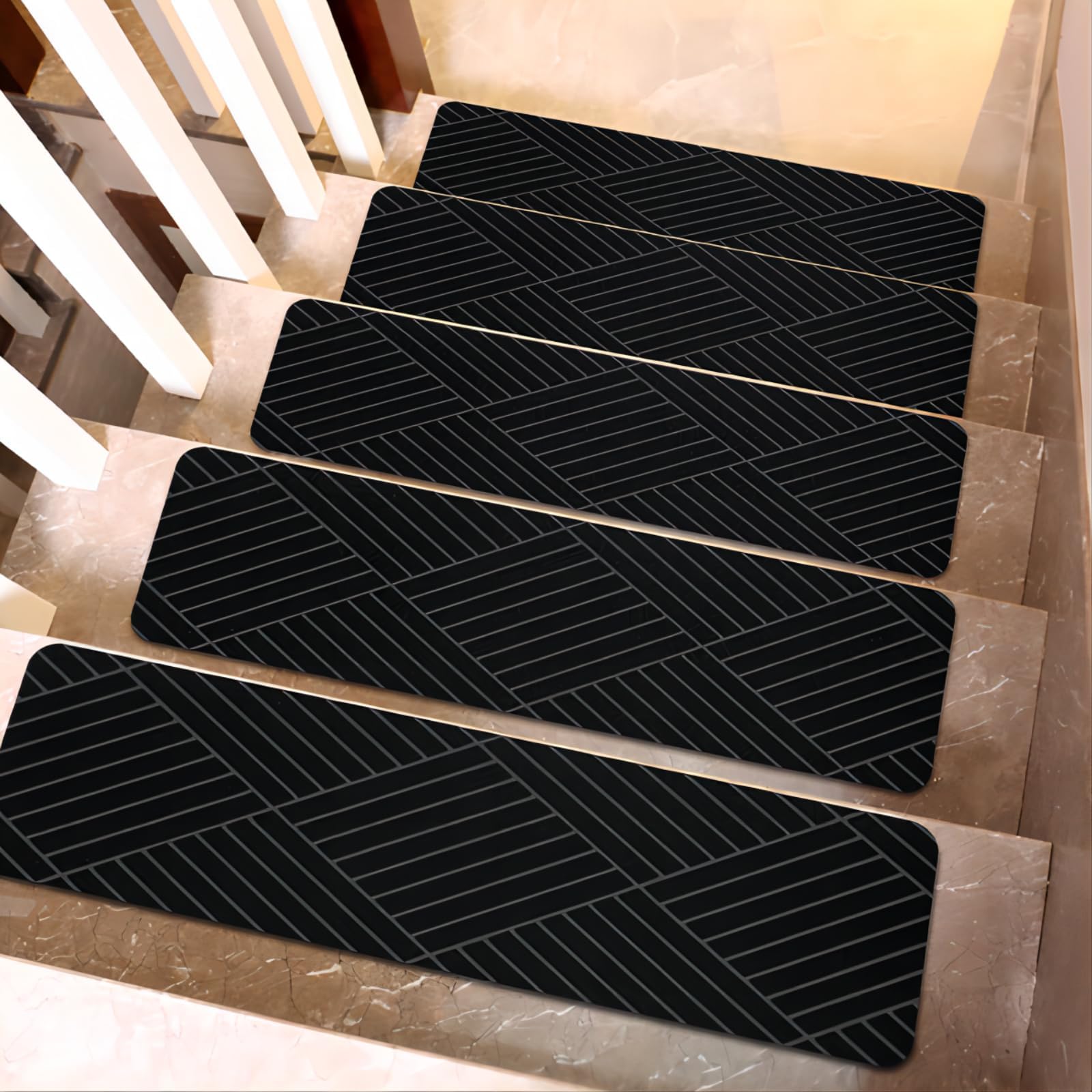 Amazon.com: FLEXISTEP Peel and Stick Carpet Stair Treads Non Slip - 7 ...