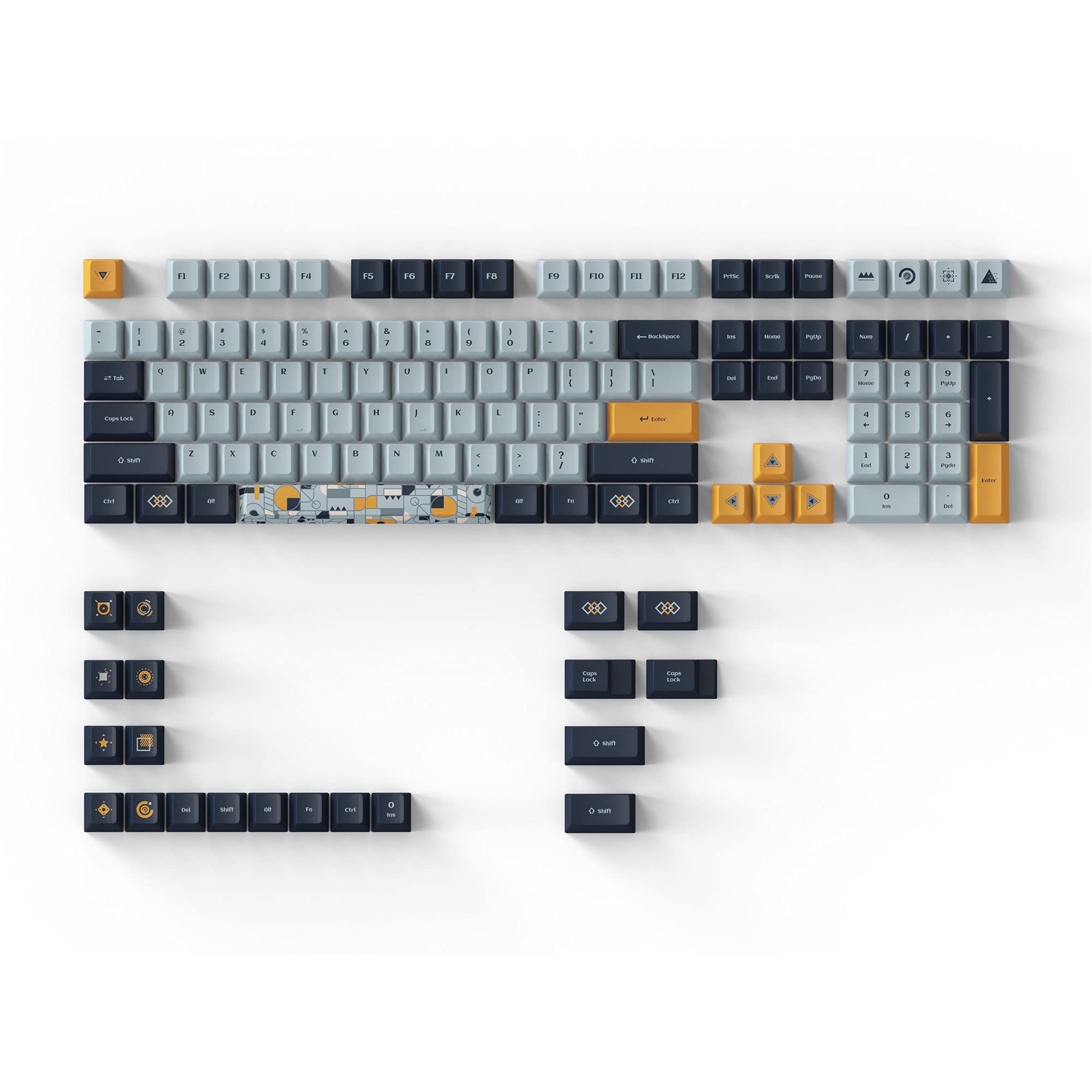 Buy DAGK Memphis 128-Key Cherry Profile PBT Double- Full PBT Keycap Set ...
