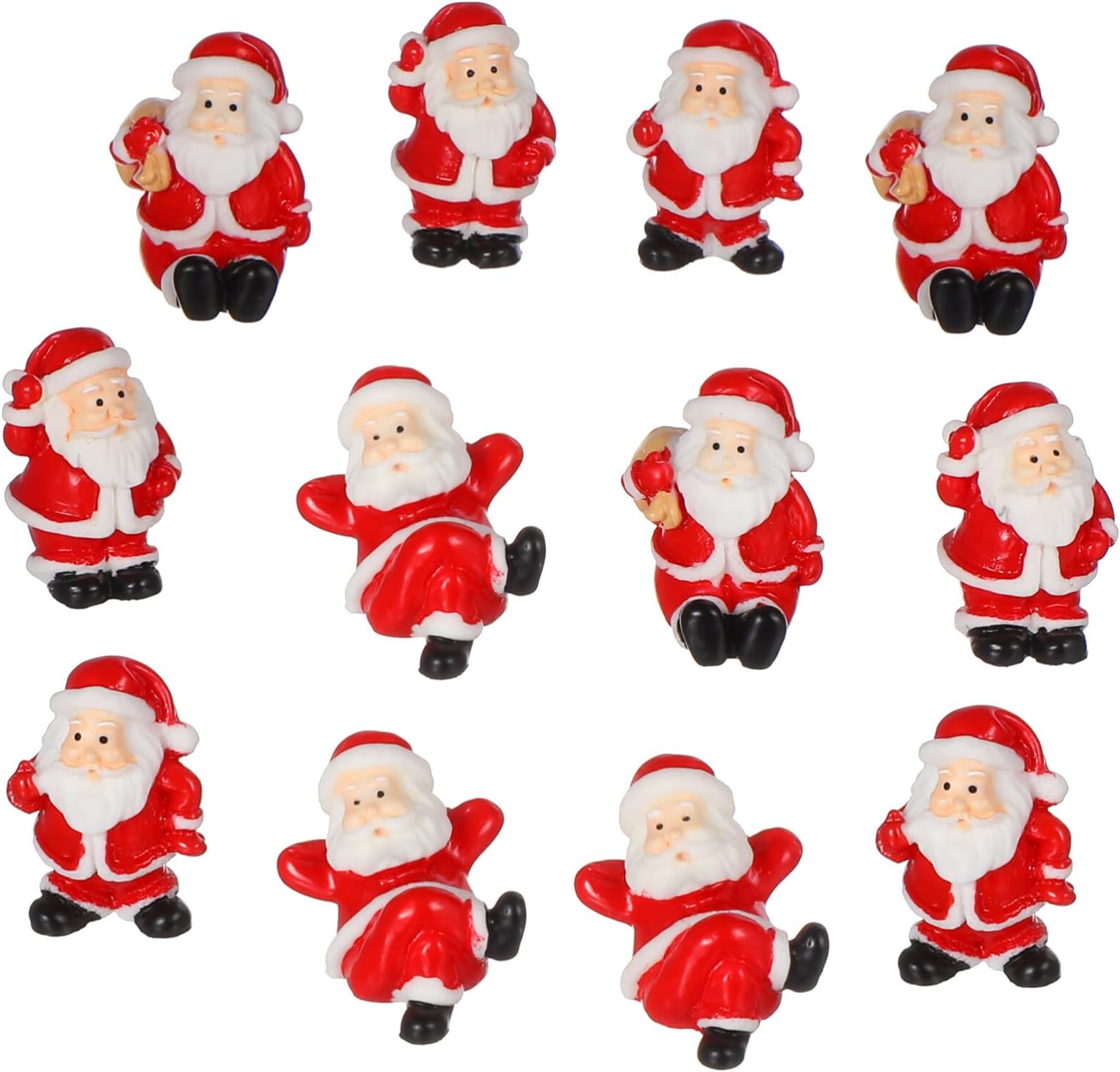 Amazon.com: LOGOFUN 20PCS Mini Santa Claus Figurines Miniature ...