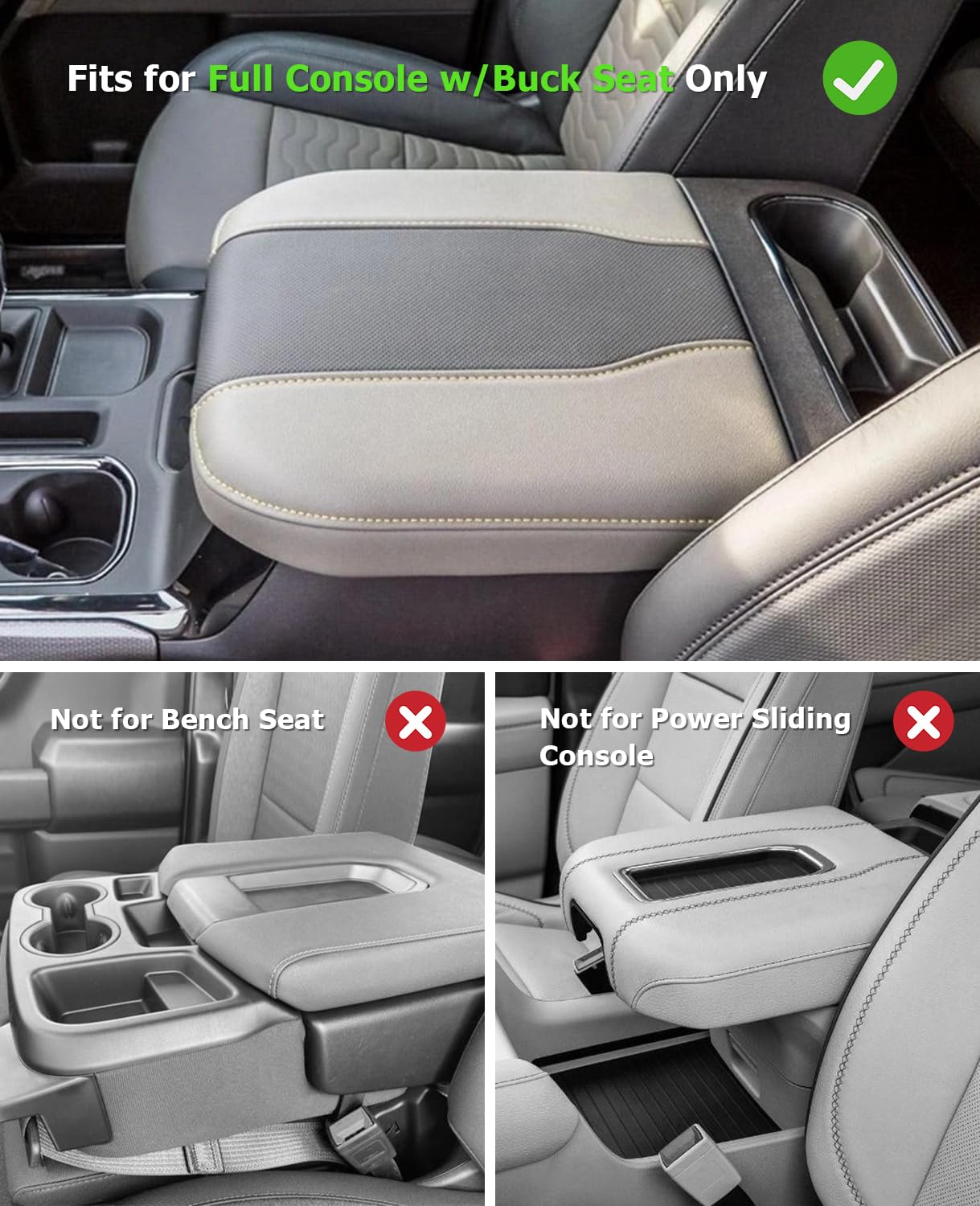 Snapklik.com : INTGET Center Console Cover For Chevy Silverado & GMC ...