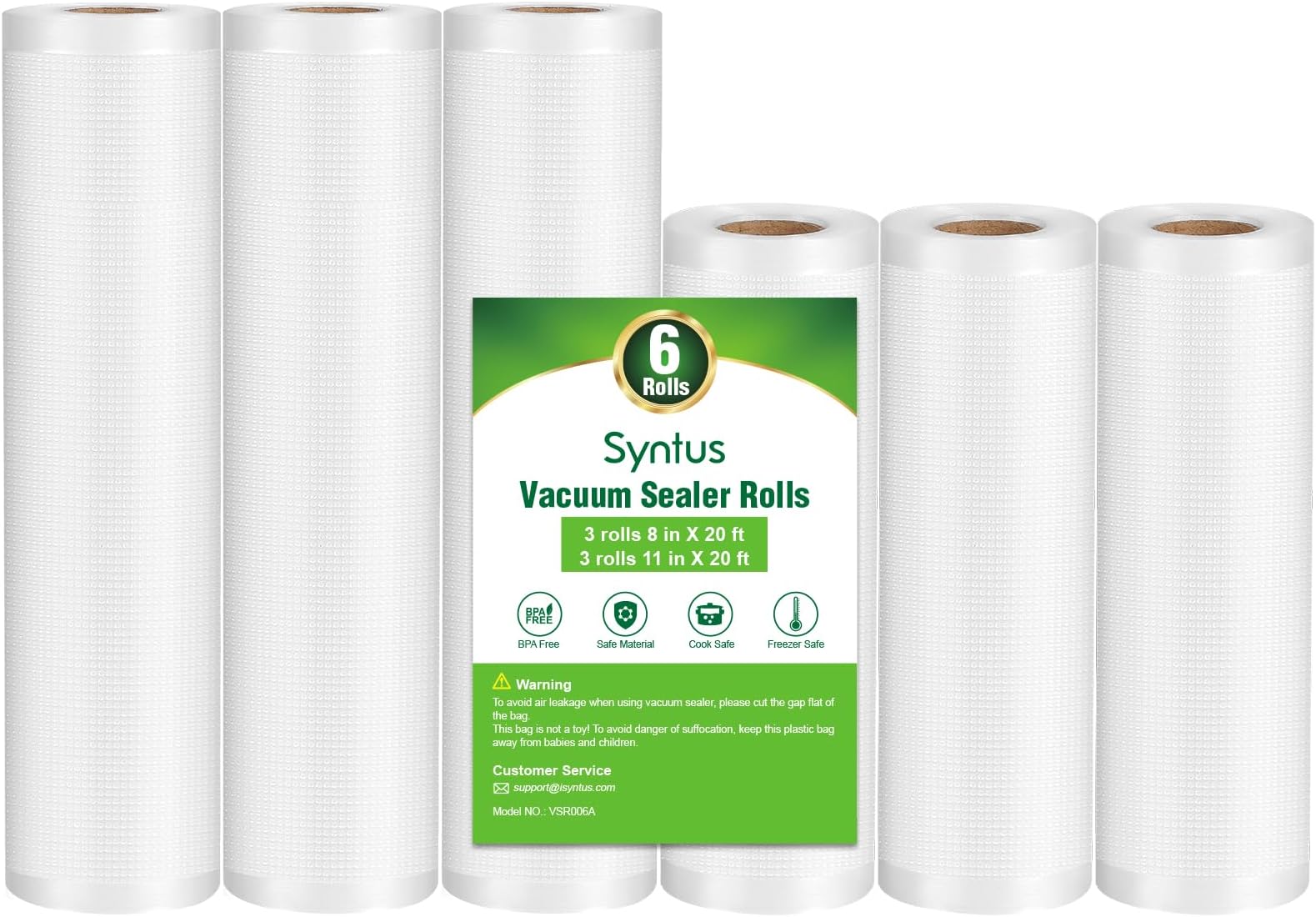Amazon.com: Vacuum sealer rolls: 2 rolls 11"x5', 2 rolls 8"x5' Extend ...
