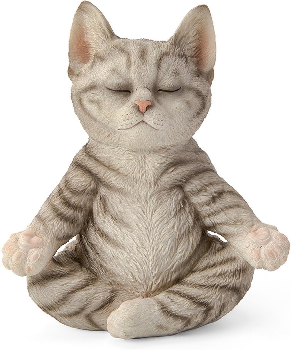 Amazon.com: Ebros Buddha Cat Statue in Meditating Cat Figurine Pose for ...