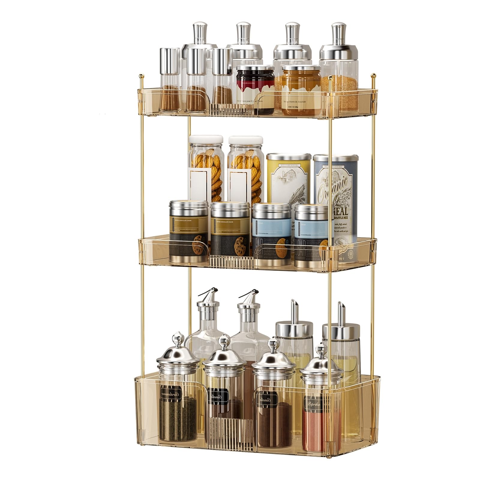 Amazon.com: Nohozi 3 Tier Bathroom Countertop Organizer, Makeup Skin ...
