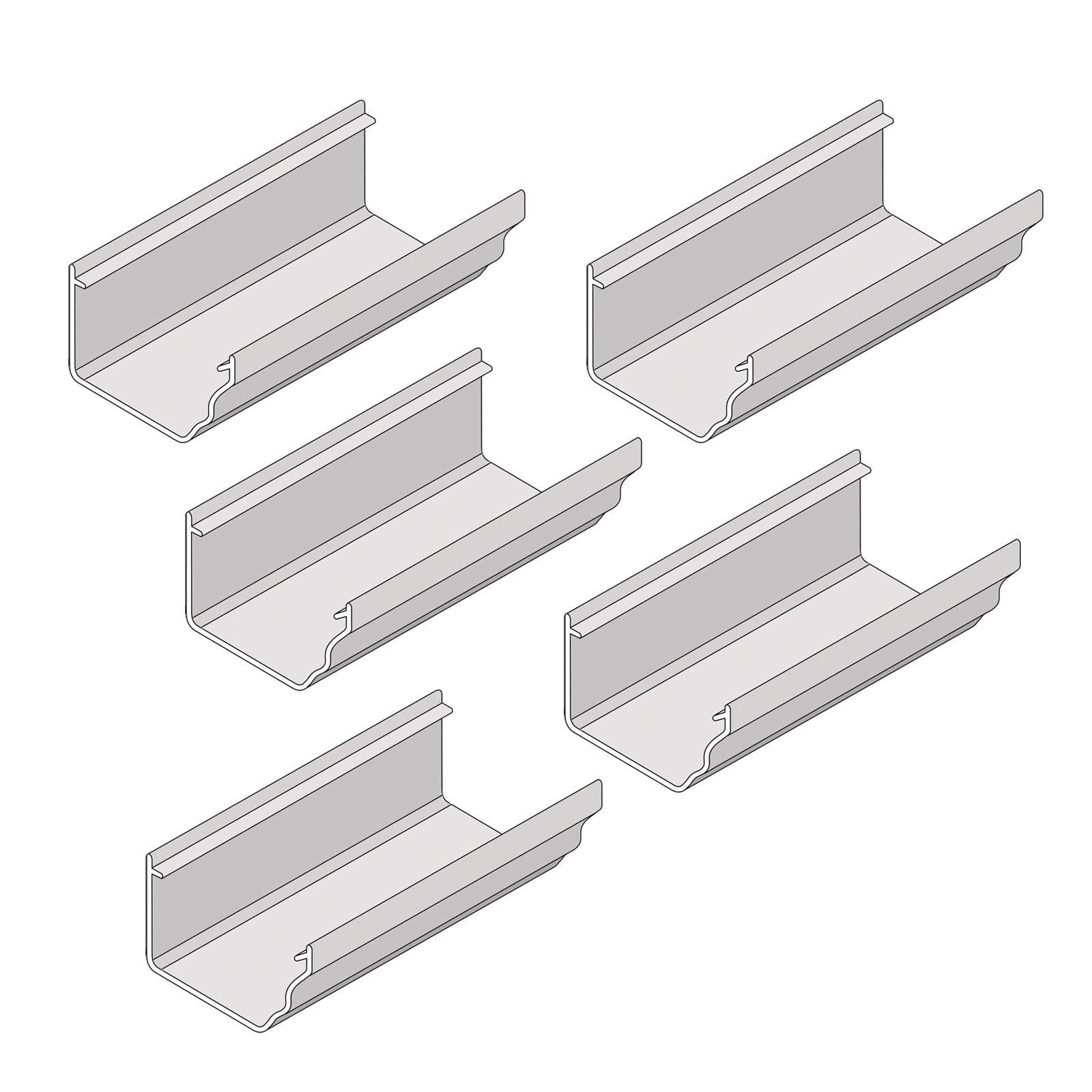 Pack of 5, 4m White Marley Classic Ogee Gutter for Ultraframe Classic ...