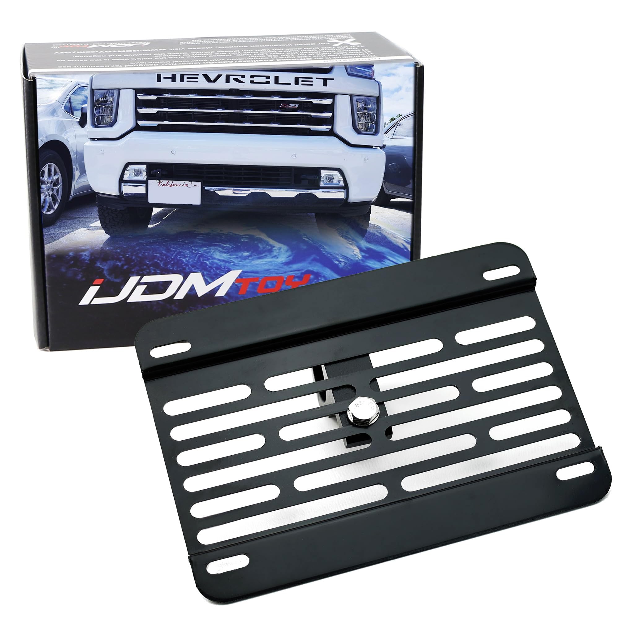 Amazon.com: iJDMTOY Front Tow Hook Mount License Plate Relocation ...