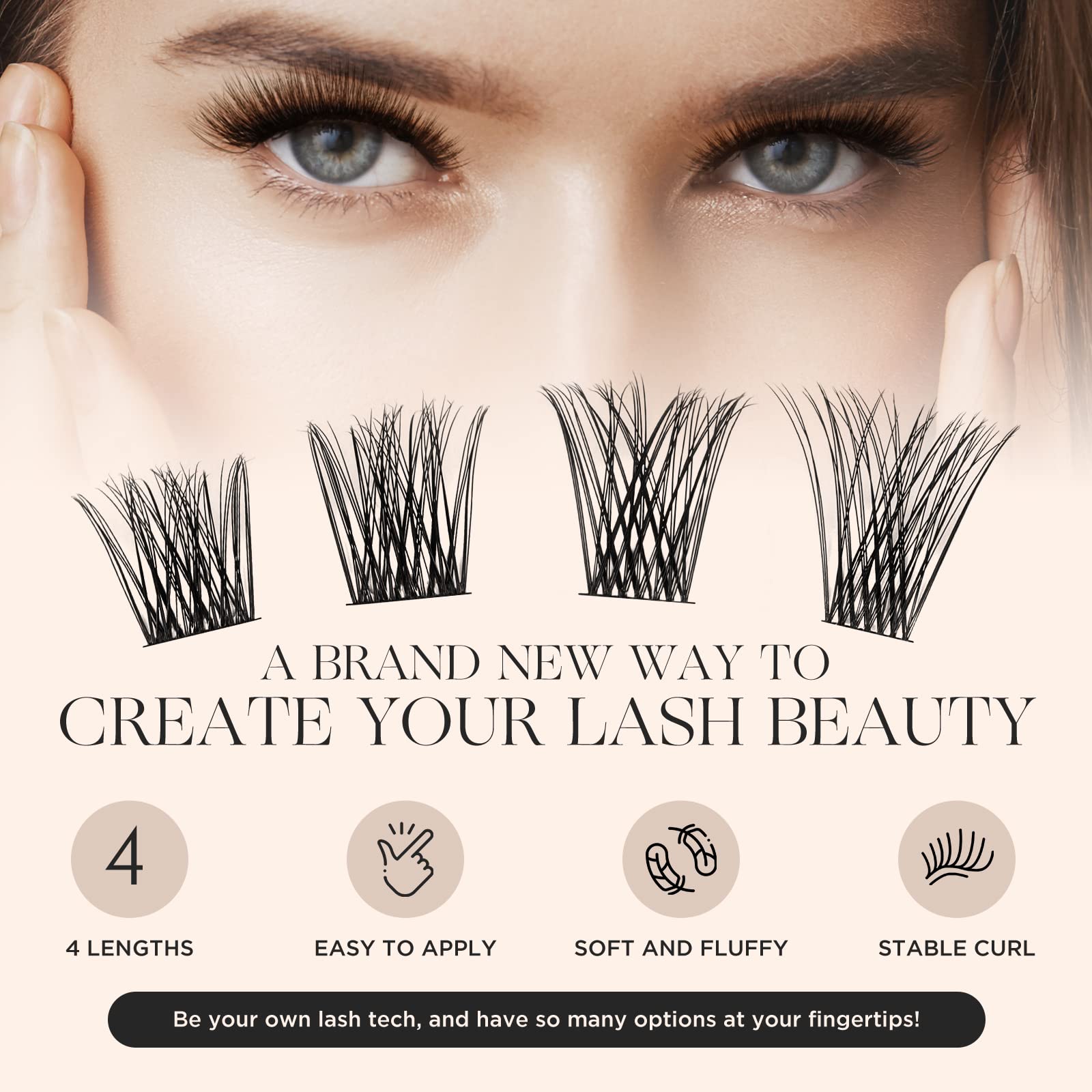 Snapklik.com : LASHVIEW Lash Clusters 70 Pcs Cluster Lashes DIY Eyelash ...