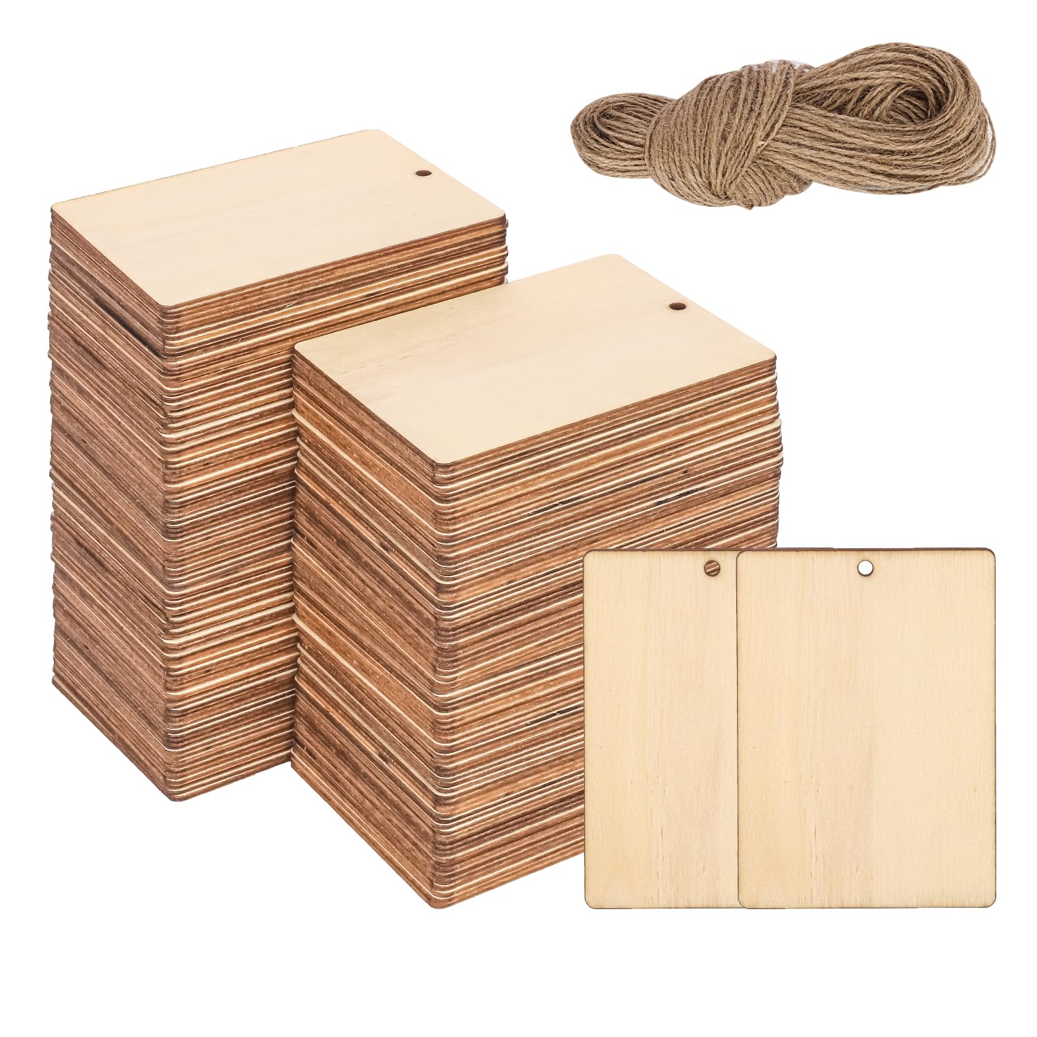 Amazon.com: kukmakri 200 PCS Unfinished Wood Pieces – 2.5 x 3.5 inches ...