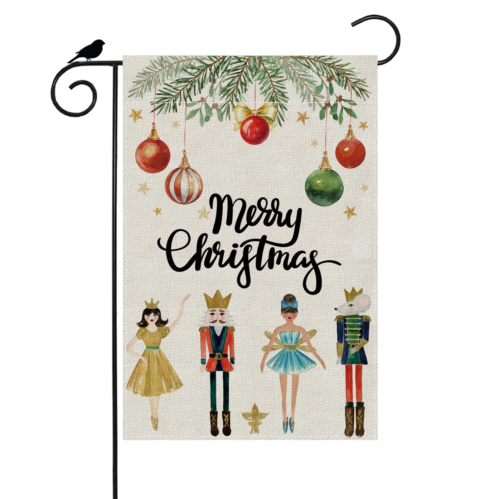 Amazon.com : ZAEW Merry Christmas The Nutcracker Garden Flag Xmas ...