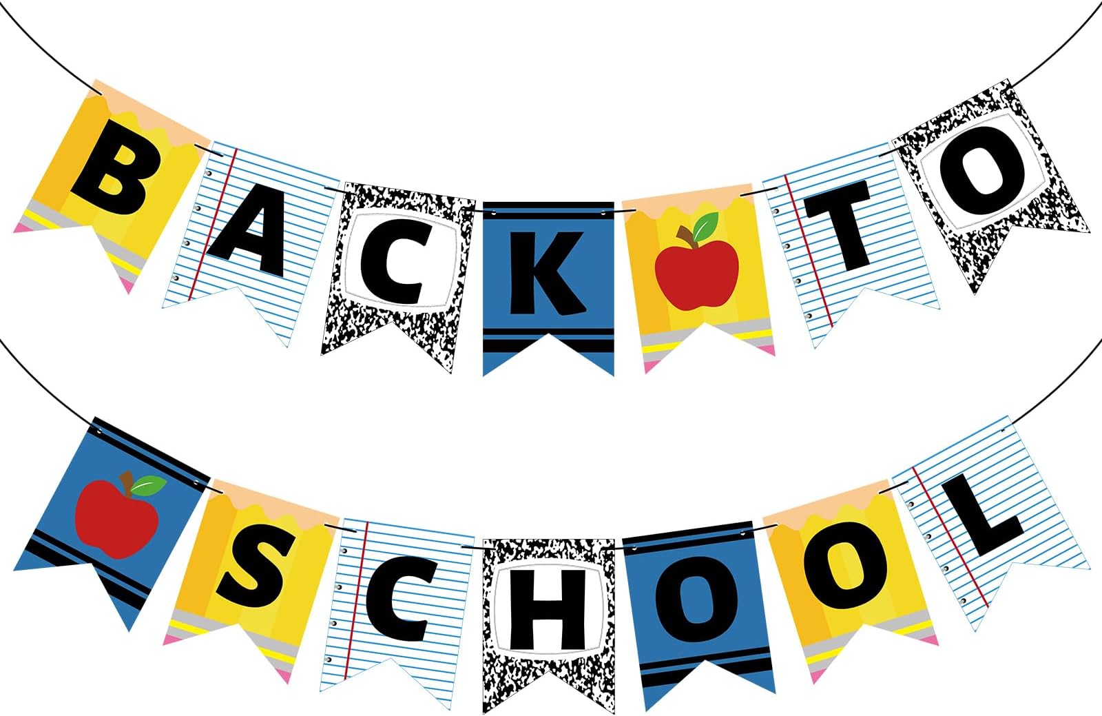 Amazon.com: AmazingSpark 2 Pcs Back to School Banner Decorations First ...