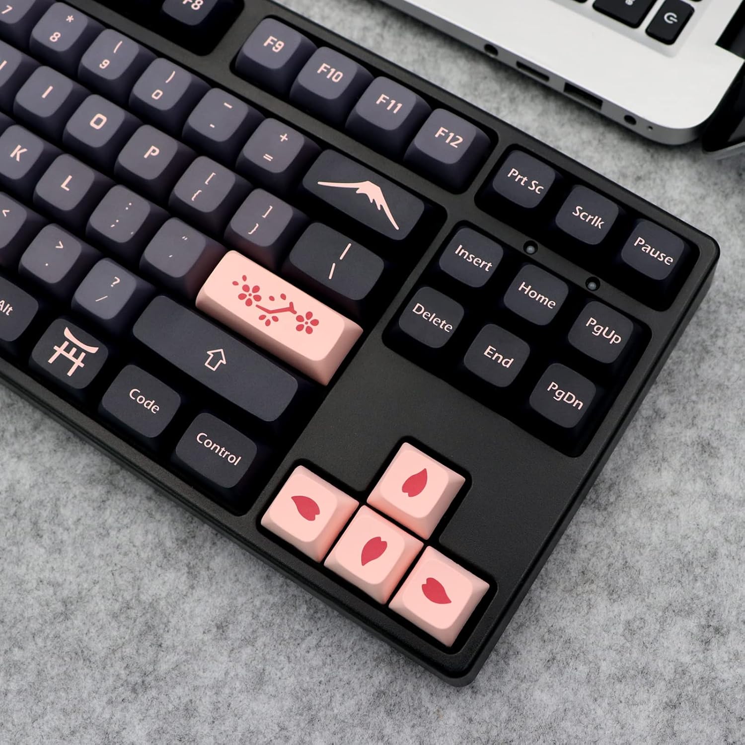 JSJT XDA Keycaps-Night Cherry Themed Keycaps 132 Keys PBT Keycap Set ...