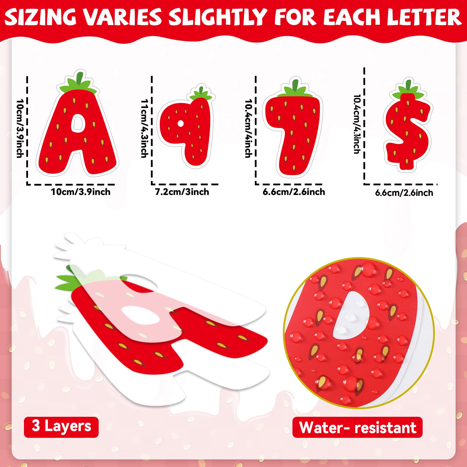 Snapklik.com : 260 PCS Strawberry Bulletin Board Letters For Classroom ...